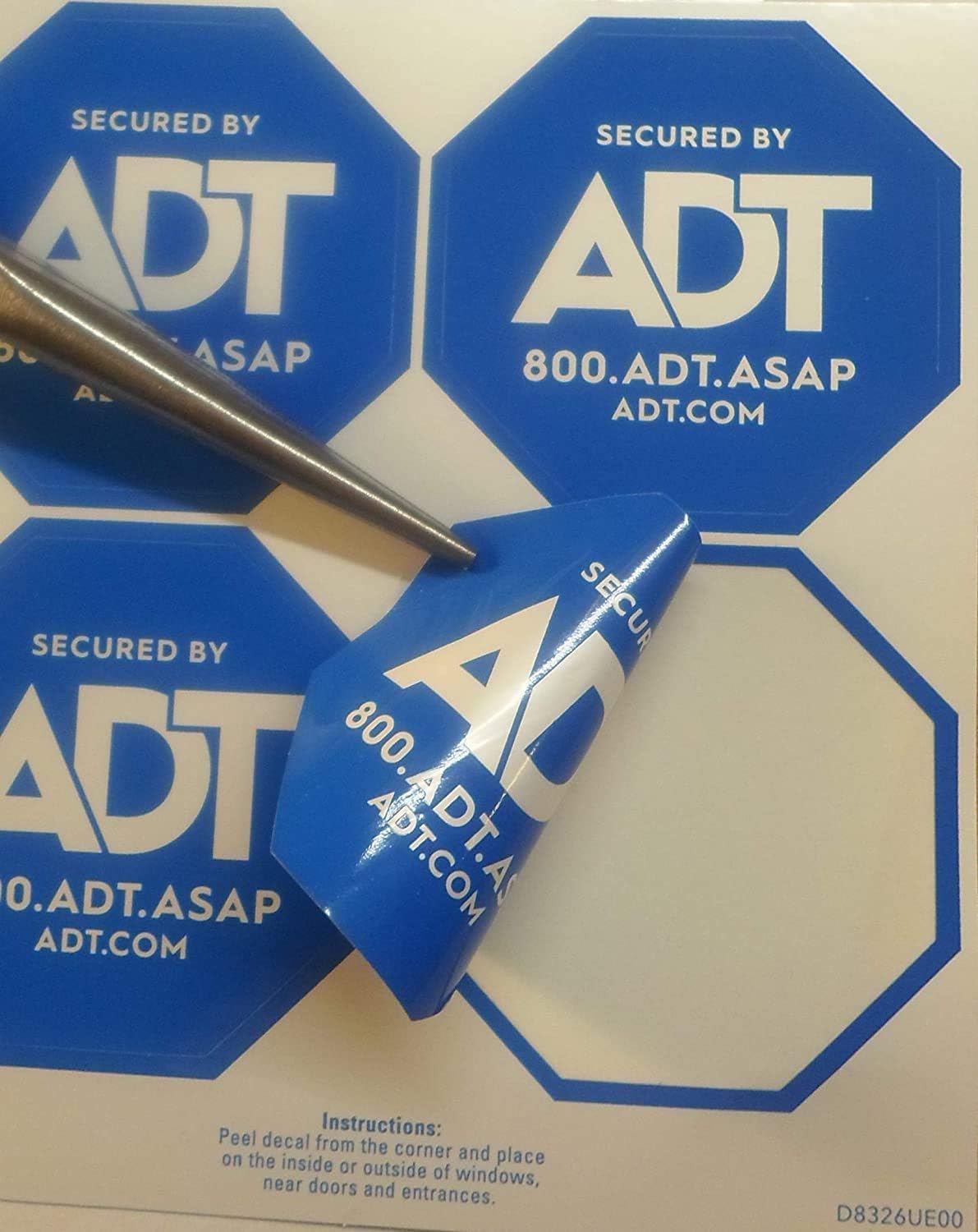 Buy 1 ADT sign and 8 new double sided stickers Online at Lowest Price ...