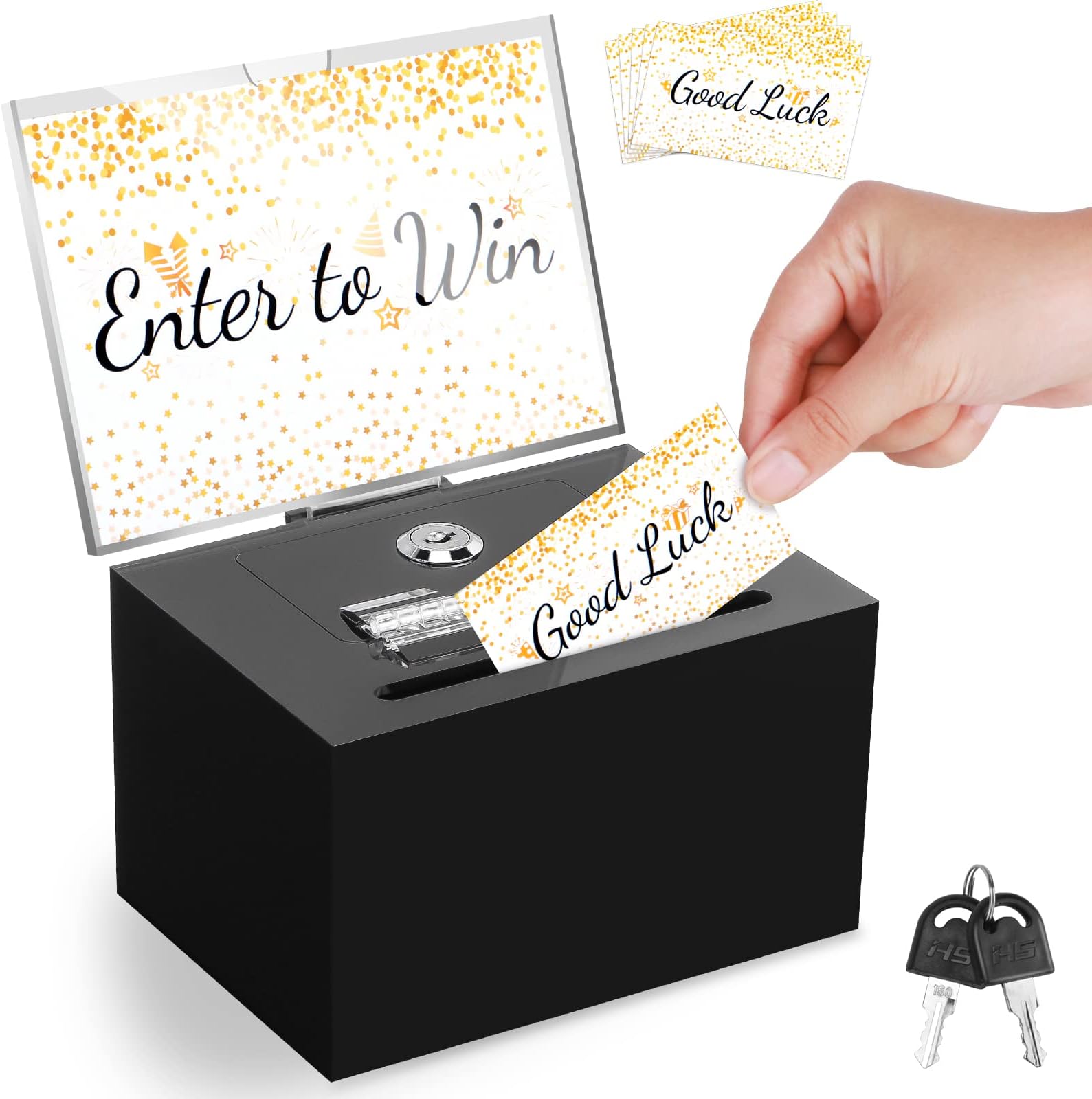 Amazon.com : Marsui 2 Pack Acrylic Suggestion Box Large Donation Box 8. ...