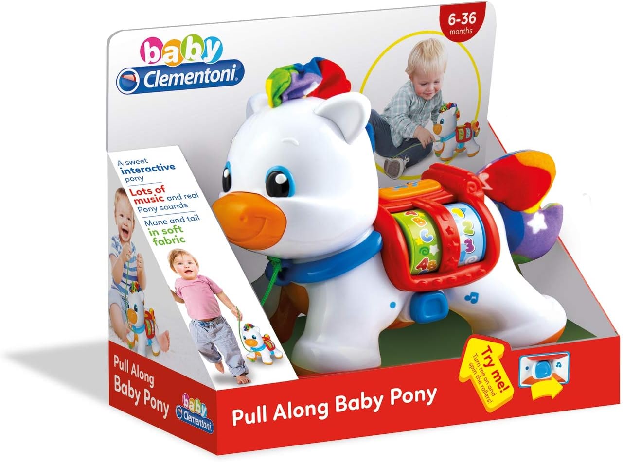 Clementoni Pull Along Baby Pony with Sound - For Ages 6+ Months : Buy ...