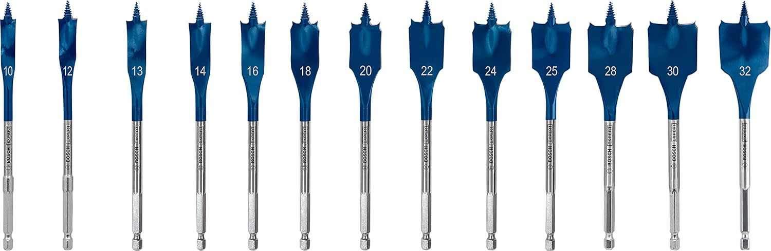 Bosch Professional 13 pc. Expert SelfCut Speed Spade Drill Bit Set (for ...