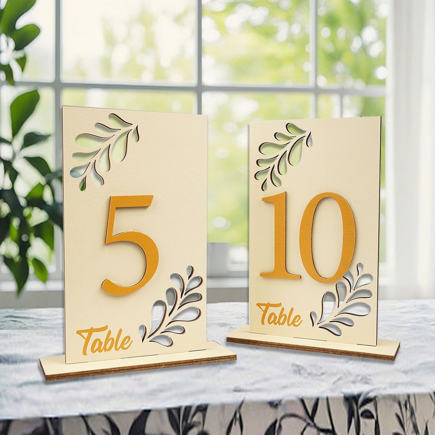 Amazon.com: Wooden Wedding Table Numbers 1-10 with Base for Reception ...