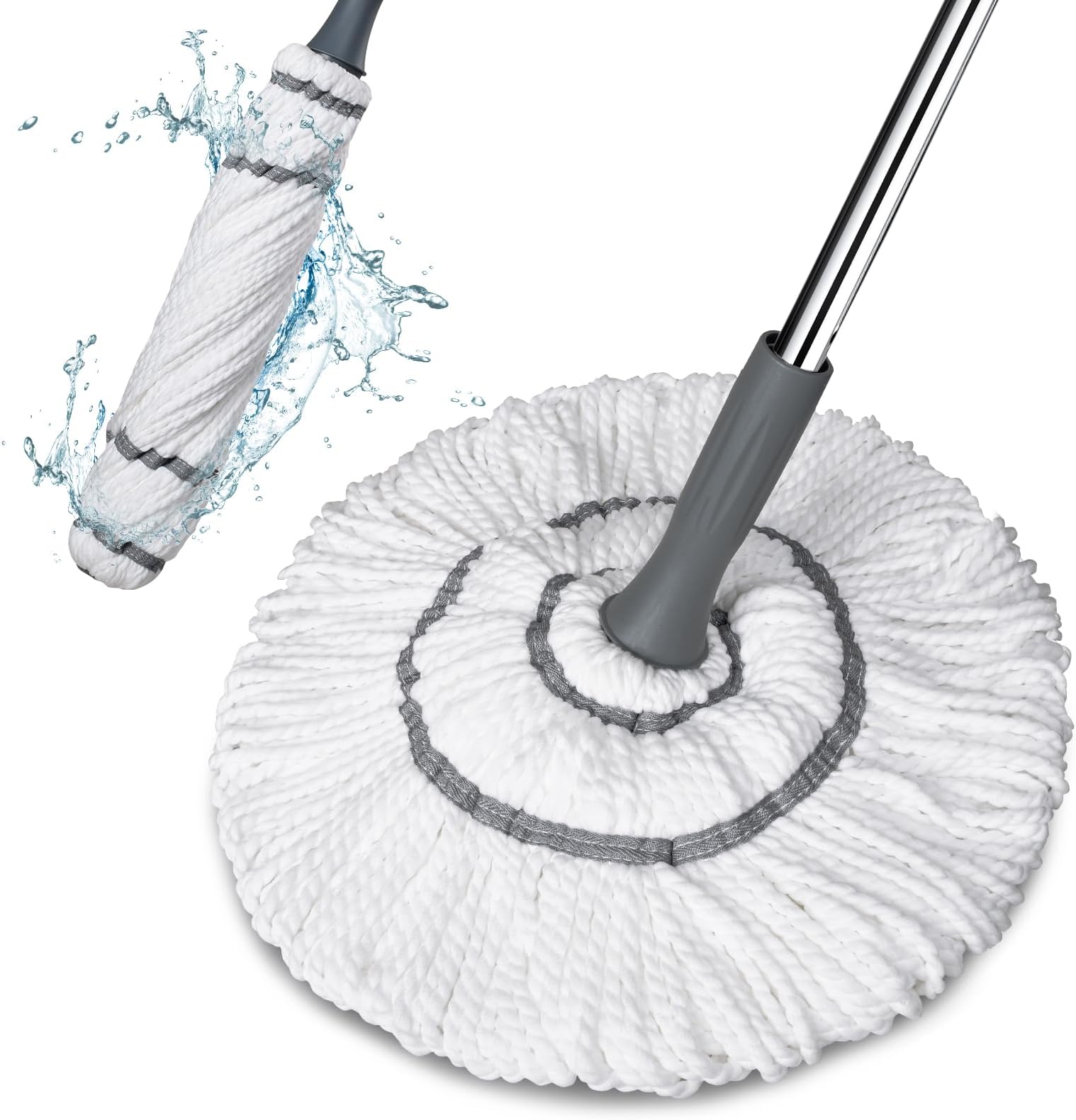 Amazon.com: JEHONN Twist Mop with 57.5 inches Long Handle, Self ...