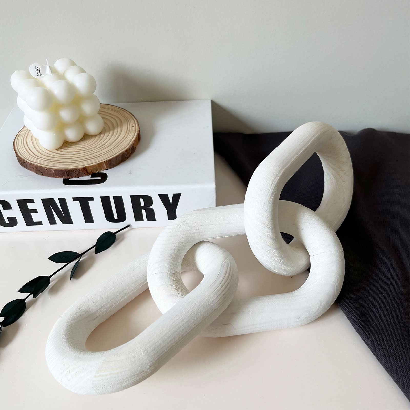 Amazon.com: Wood Chain Link Decor3 Link Chain Decoration Pine Wood ...