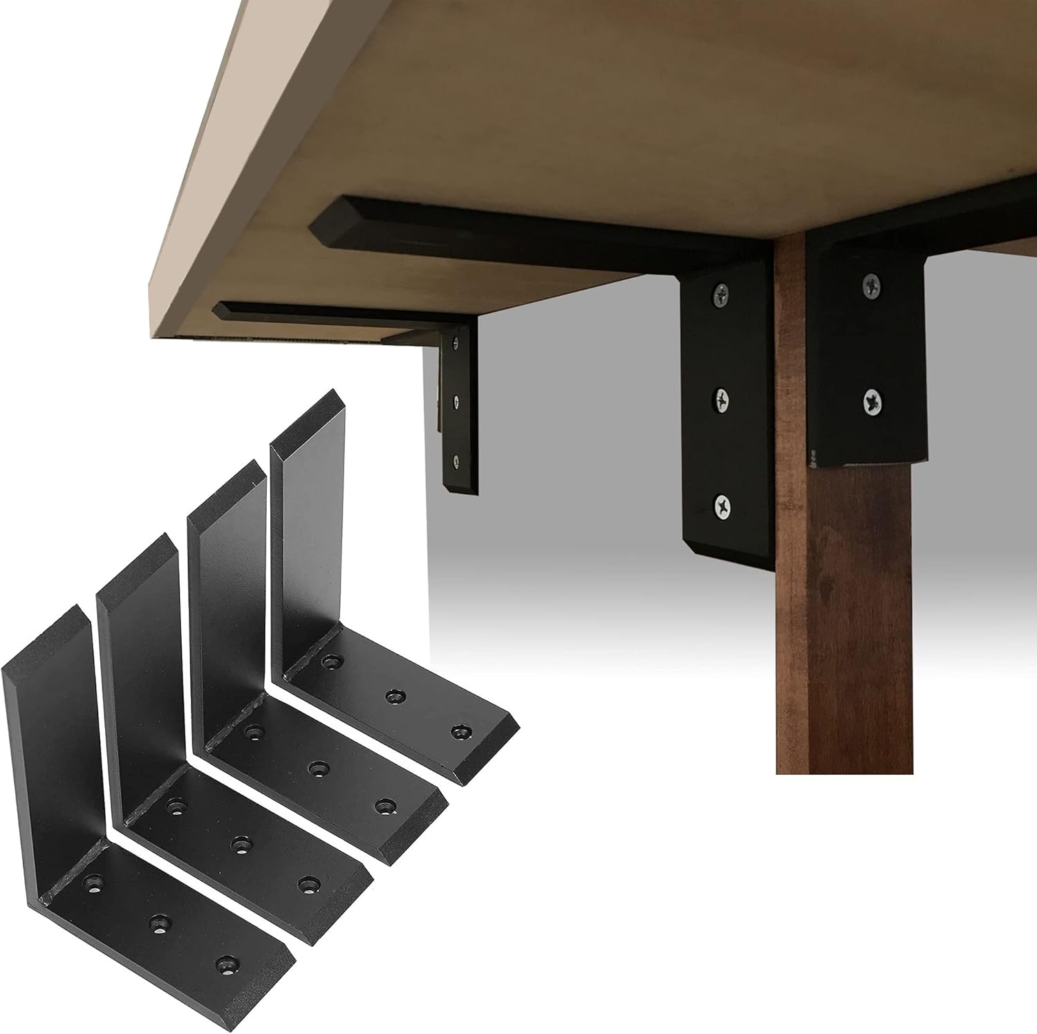 Amazon.com: ECOTRIC 4 Heavy Duty Black Steel 6”x8” Countertop Support ...