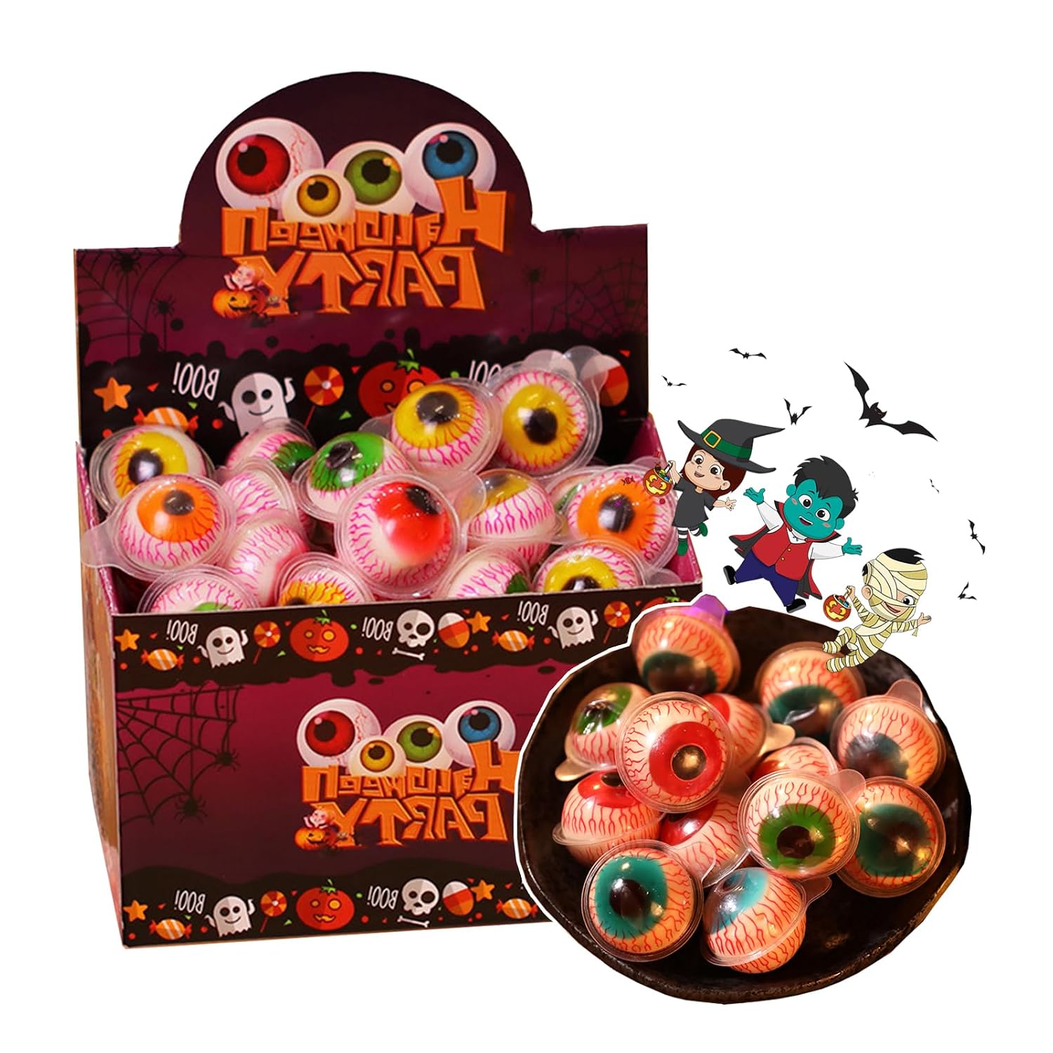 Amazon.com : Fun Sweet Eyeball Gummy, Eye Popping Gummies, Individually ...