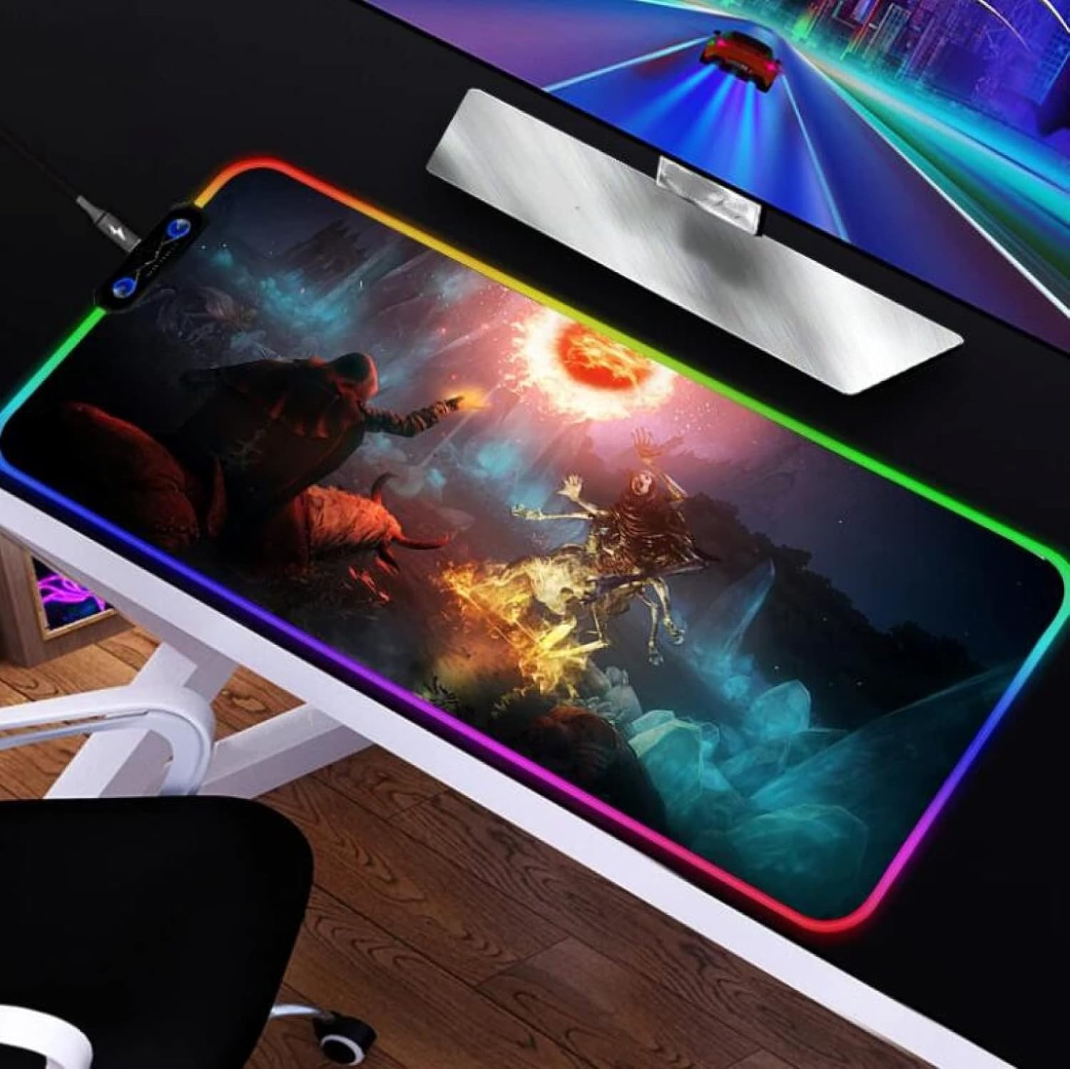 Amazon.com: Mouse Pads RGB Mouse Pad Keyboard Gaming Table Mat Pc Gamer ...