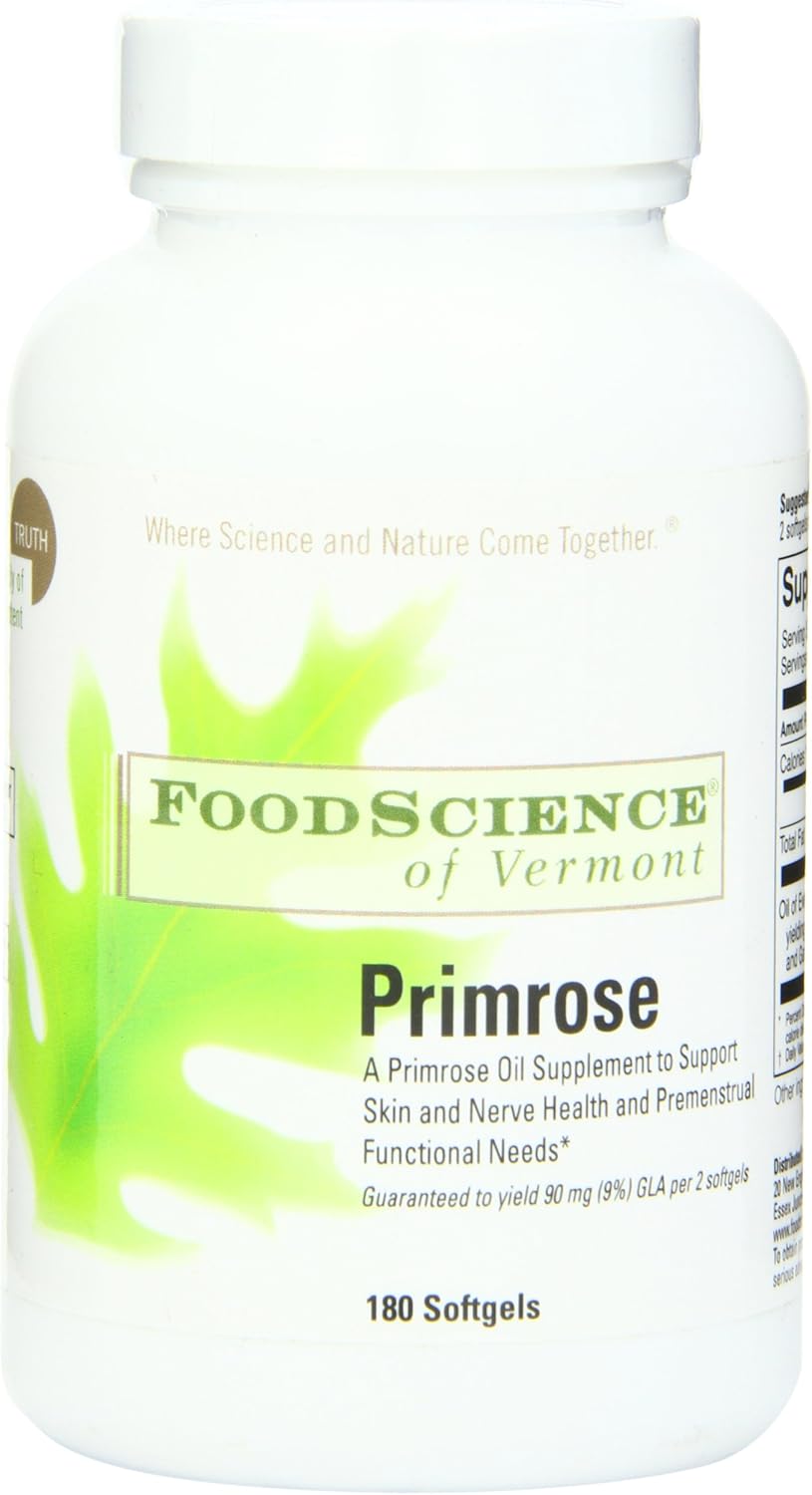 Amazon.com: Food Science of Vermont Primrose Oil 1,000 Mg Softgels, 180 ...