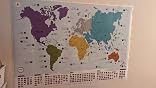 Colorful World Map with Flags & Capitals - X Large 96 x 66 cm - Wall ...