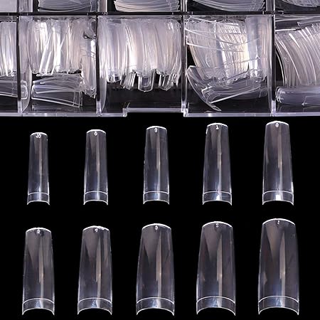 Amazon.com: Clear Acrylic Nail Tips - French Nail Tip BTArtbox 500pcs ...