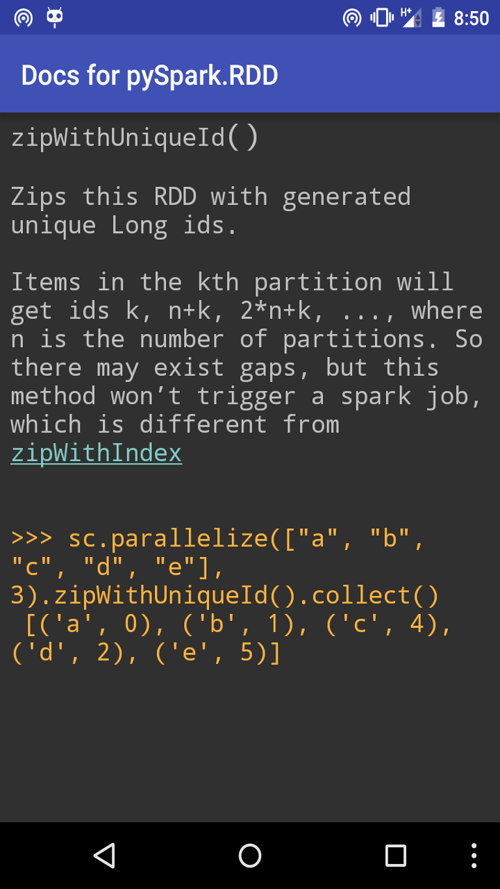 Docs for pySpark.RDD - App on Amazon Appstore