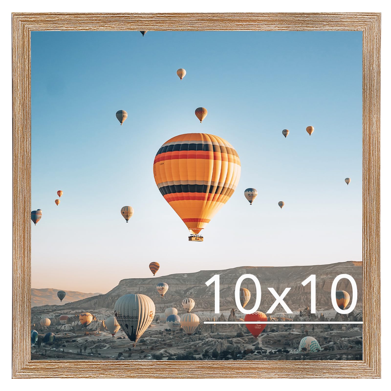 Amazon.com - JCJMY 10x10 Picture Frame Rustic Brown for Wall Hanging ...