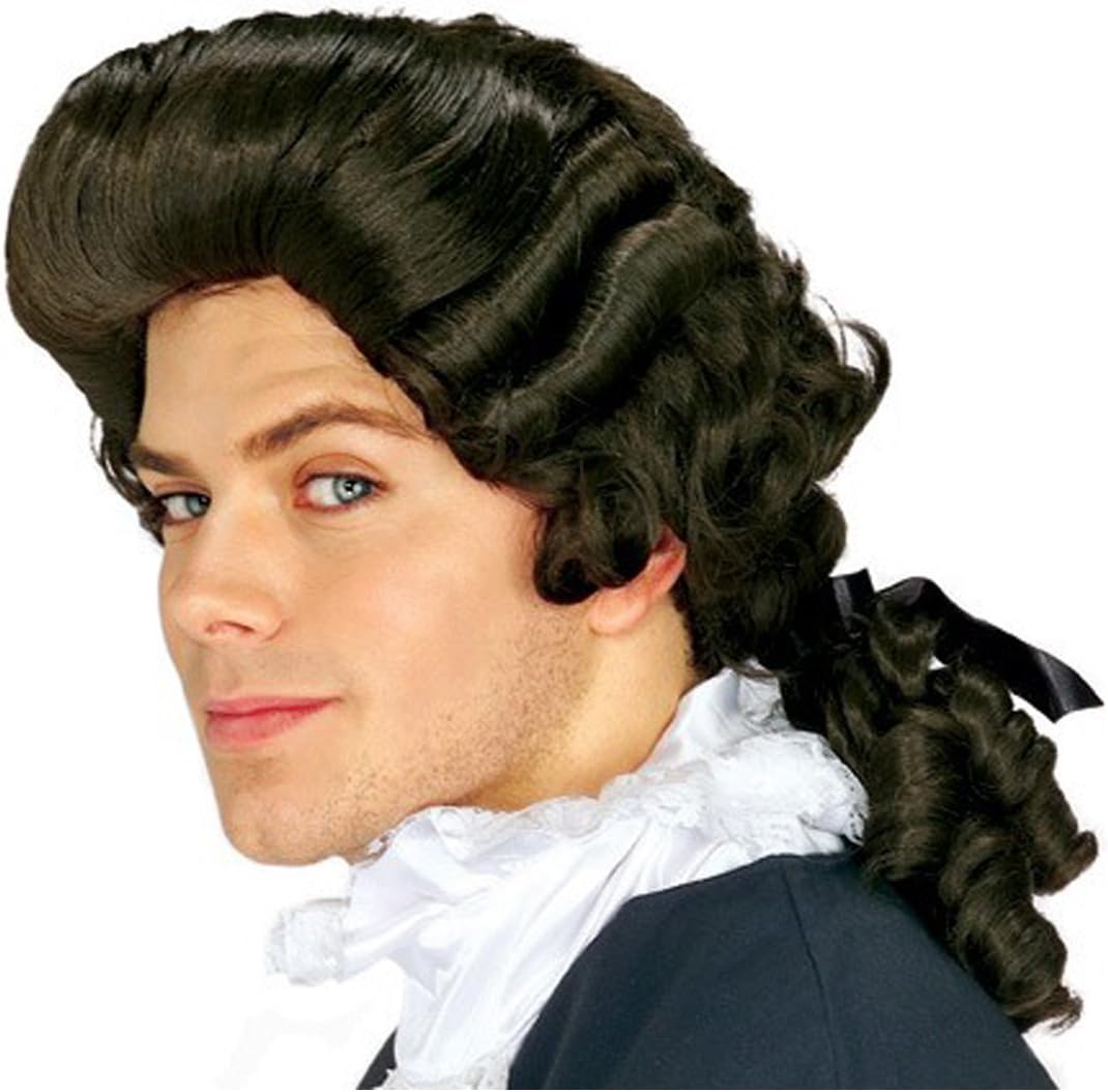 Amazon.com: Rubie'slonial Man Wig, Brown, One Size : Clothing, Shoes ...