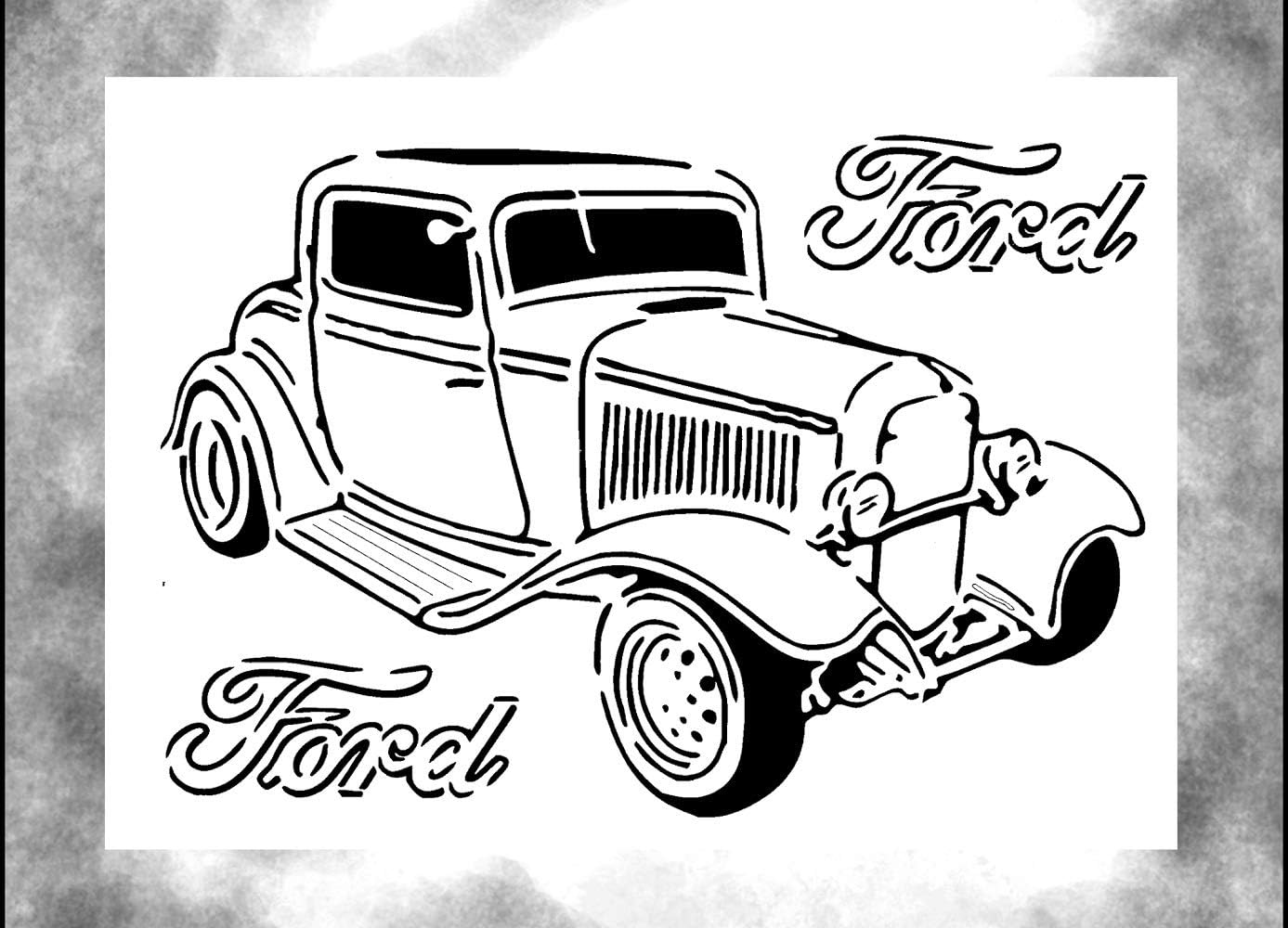 Amazon.com: 32 Ford Coupe Airbrush Stencil,Template