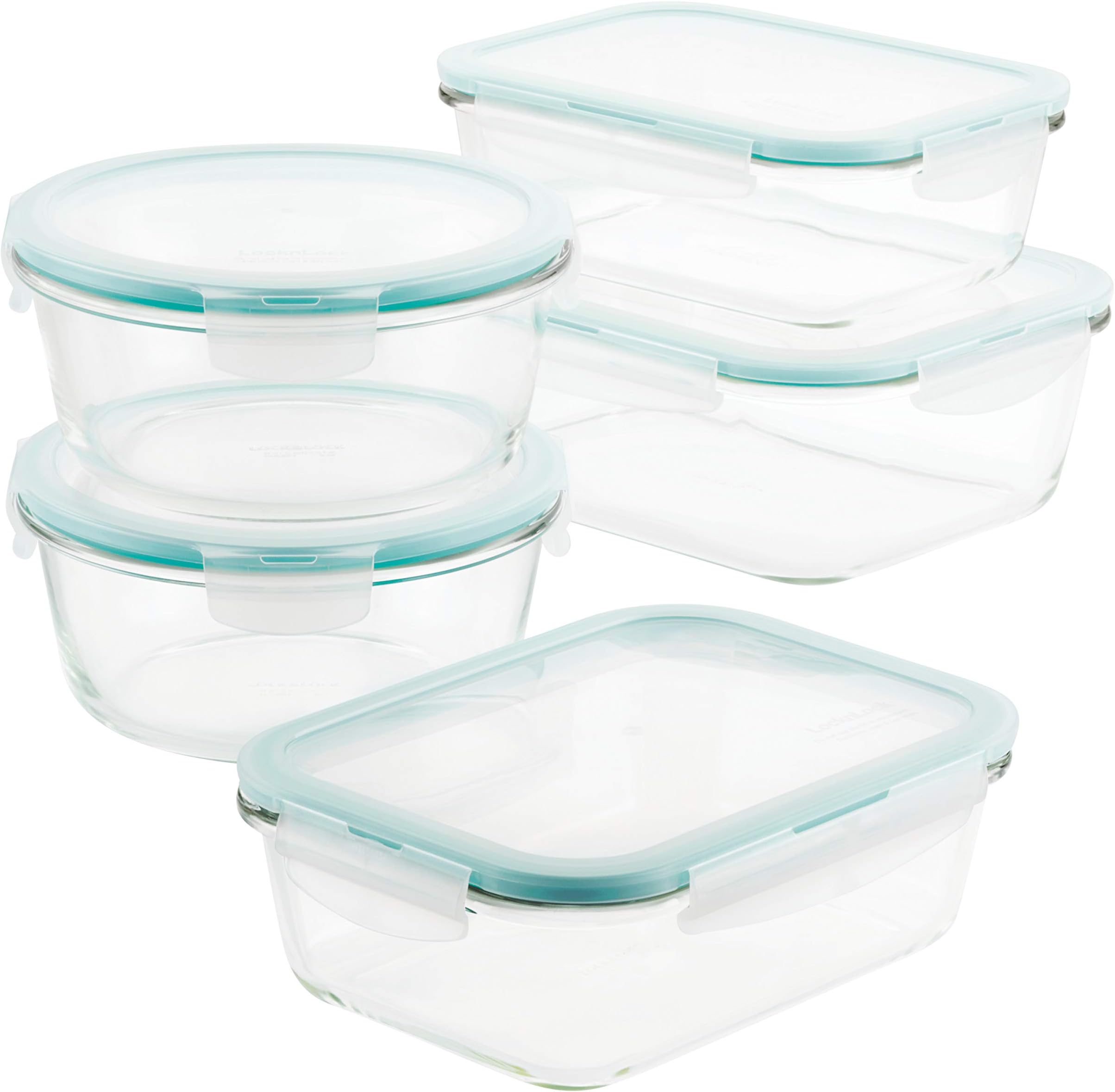 Amazon.com: LOCK & LOCK Purely Better Glass Food Storage Container Set ...