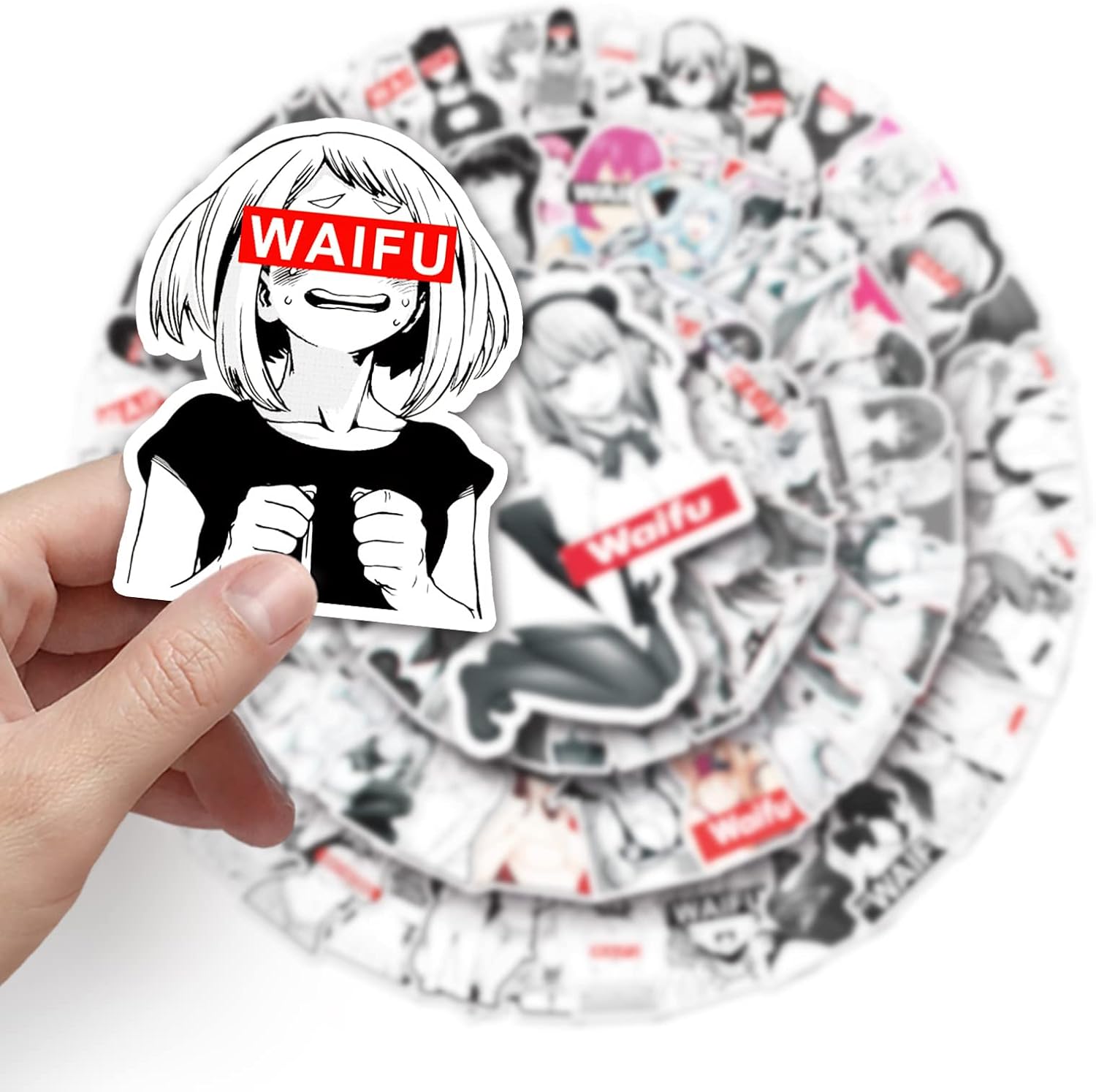 Amazon.com: MeZon 101PCS Waifu Anime Stickers Waterproof Vinyl Stickers ...
