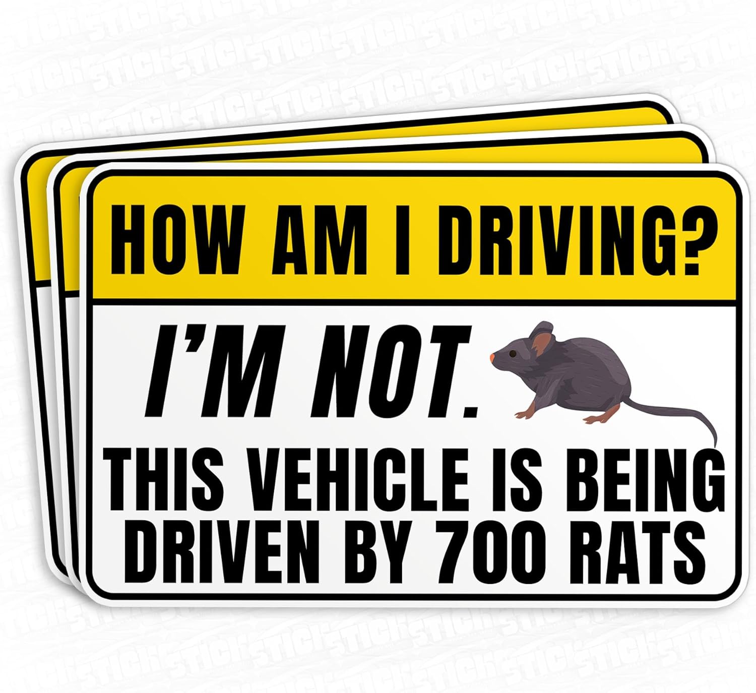 Amazon.com: (3Pcs) How Am I Driving I'm Not This Vehicle is Being ...