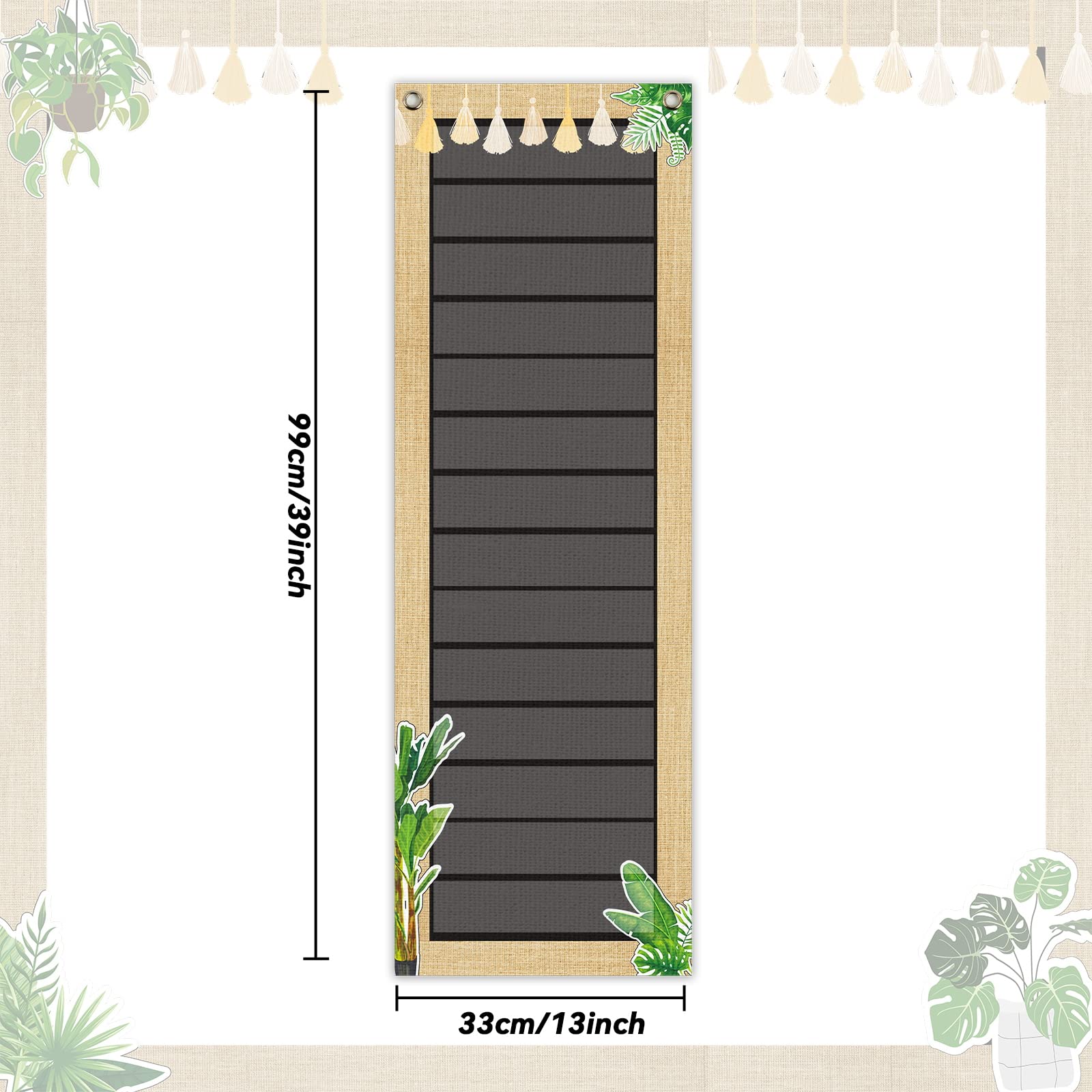 Snapklik.com : Tevxj Eucalyptus Daily Schedule Pocket Chart For ...