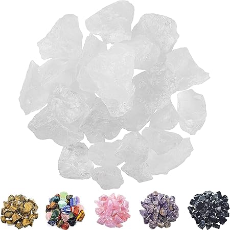 Amazon.com: Zenkeeper 1 Lb Rough Clear Quartz Stone Bulk - Large Raw ...