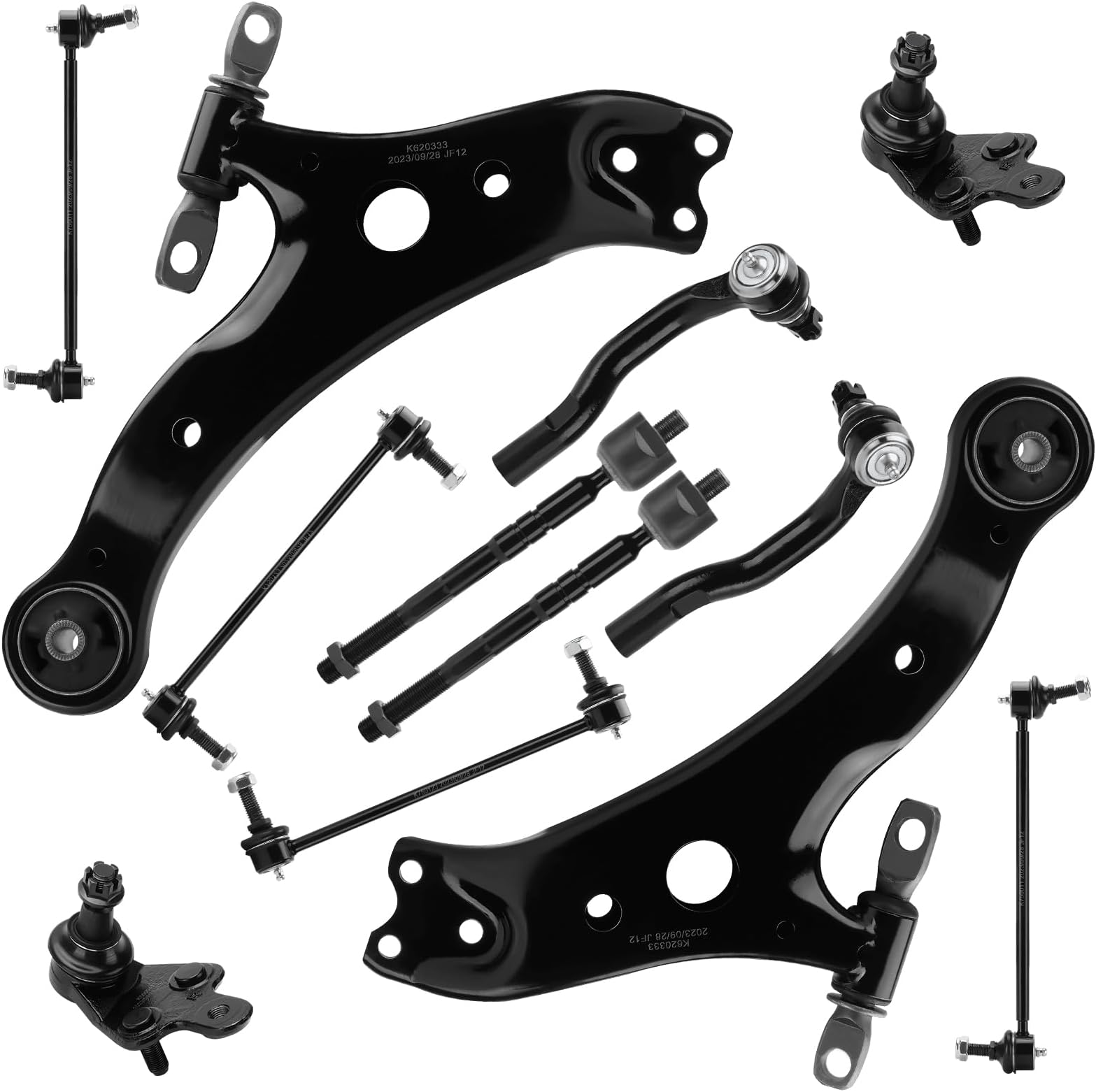 Amazon.com: Front Lower Control Arms w/Ball Joints Sway Bar End Links ...