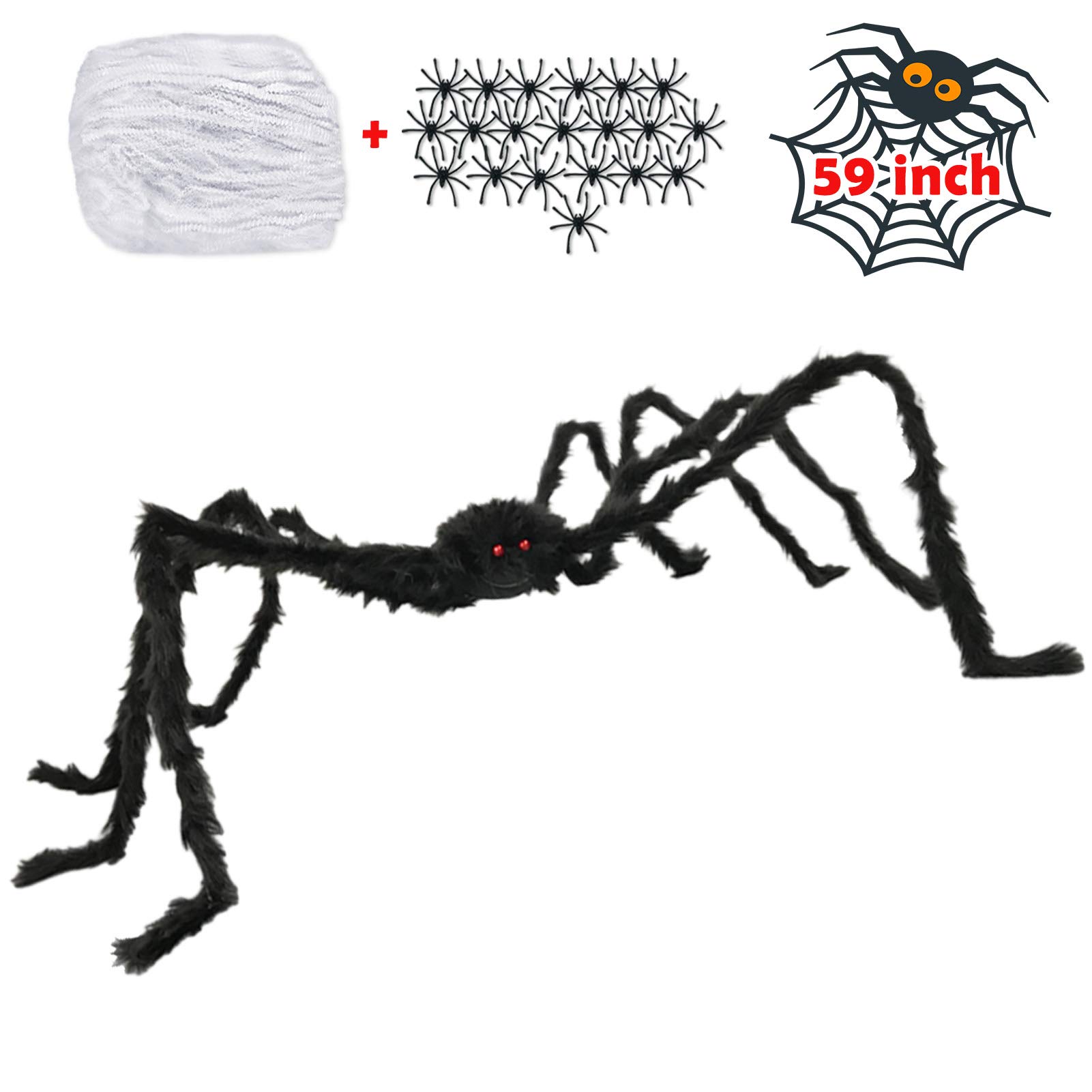 Halloween Decorations Spider Set 4 9 Ft Scary Giant Spider | Desertcart ...