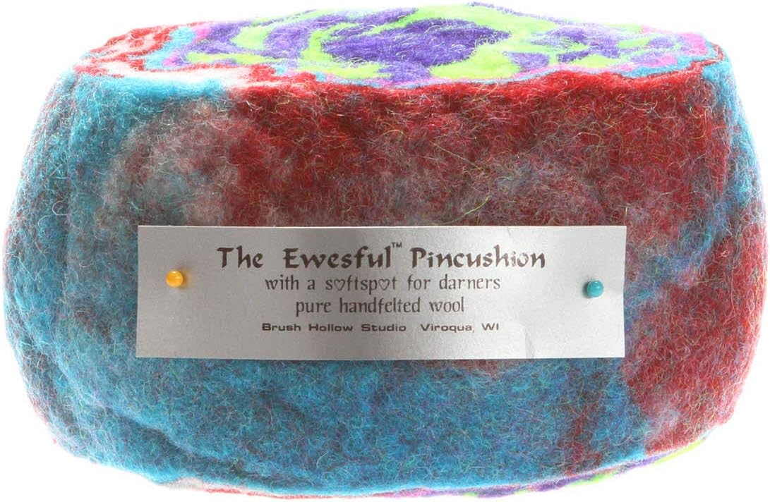 Amazon.com: Original Large Multi-Color Ewesful Felted Wool Pincushion ...