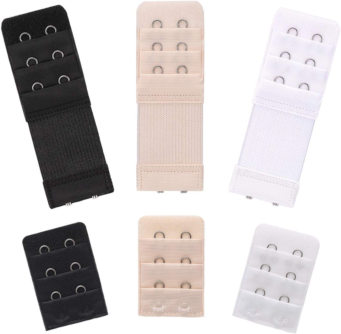 Akstore 6 Pieces Women's Soft Comfortable Elastic Bra Extenders Bra ...