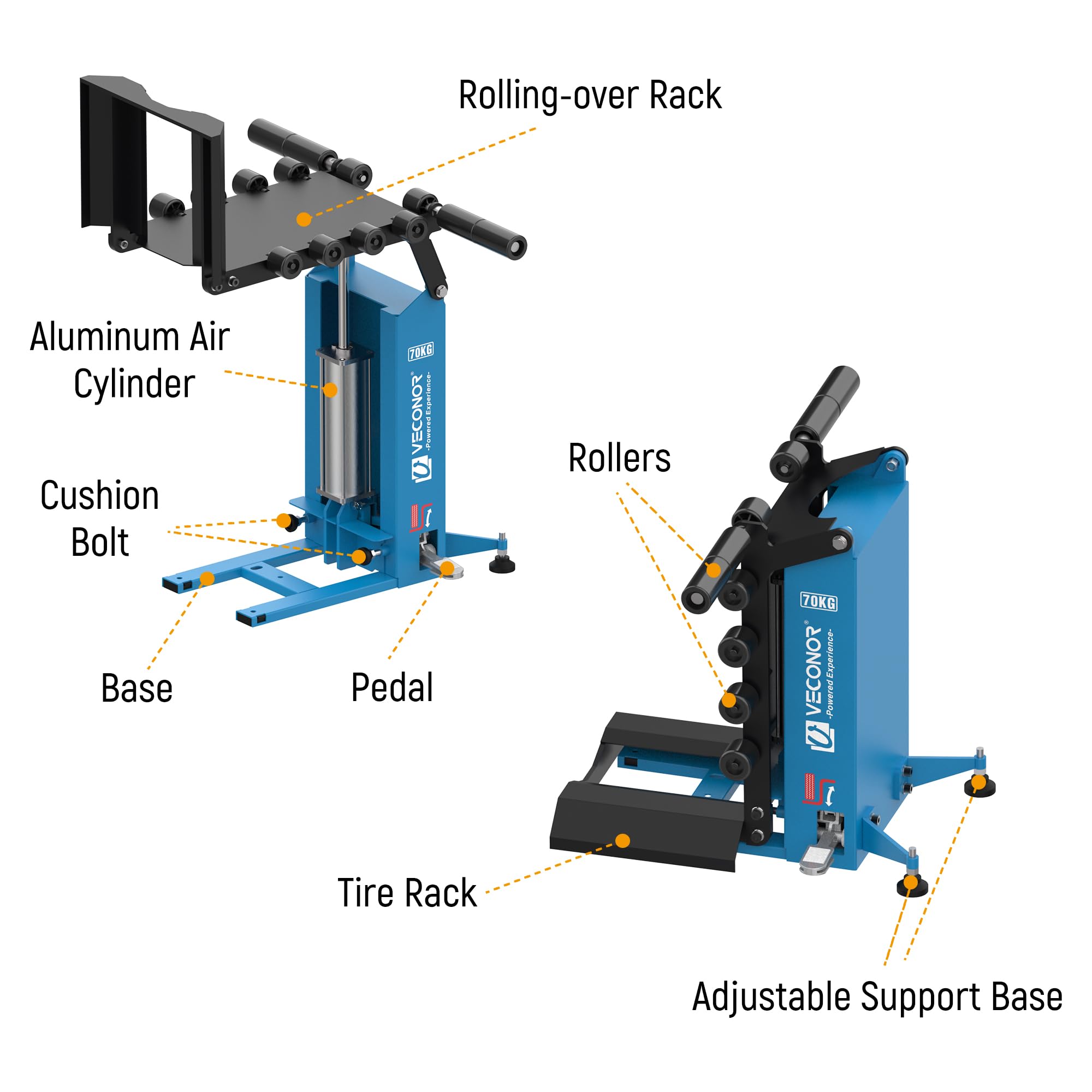 Snapklik.com : VECONOR Pneumatic Tire Lifter, For Tire Changer, Air ...