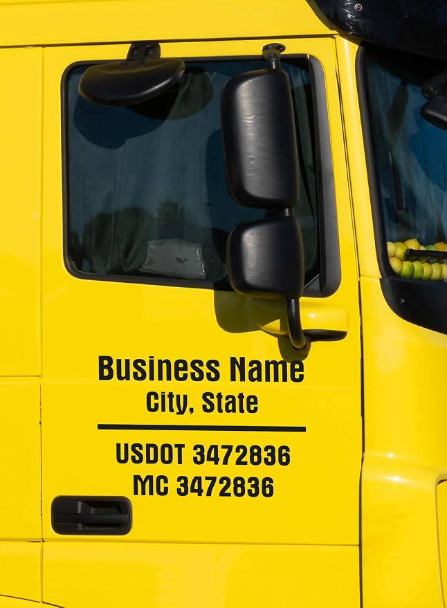 Amazon.com - Custom US DOT Number Sticker with Business Name - Custom ...