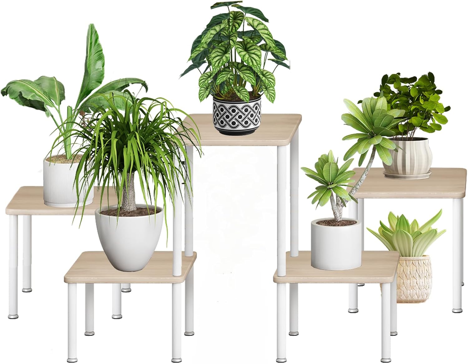 Amazon.com : AZERPIAN Plant Stand 5-Pack Indoor Metal Heavy Duty Flower ...