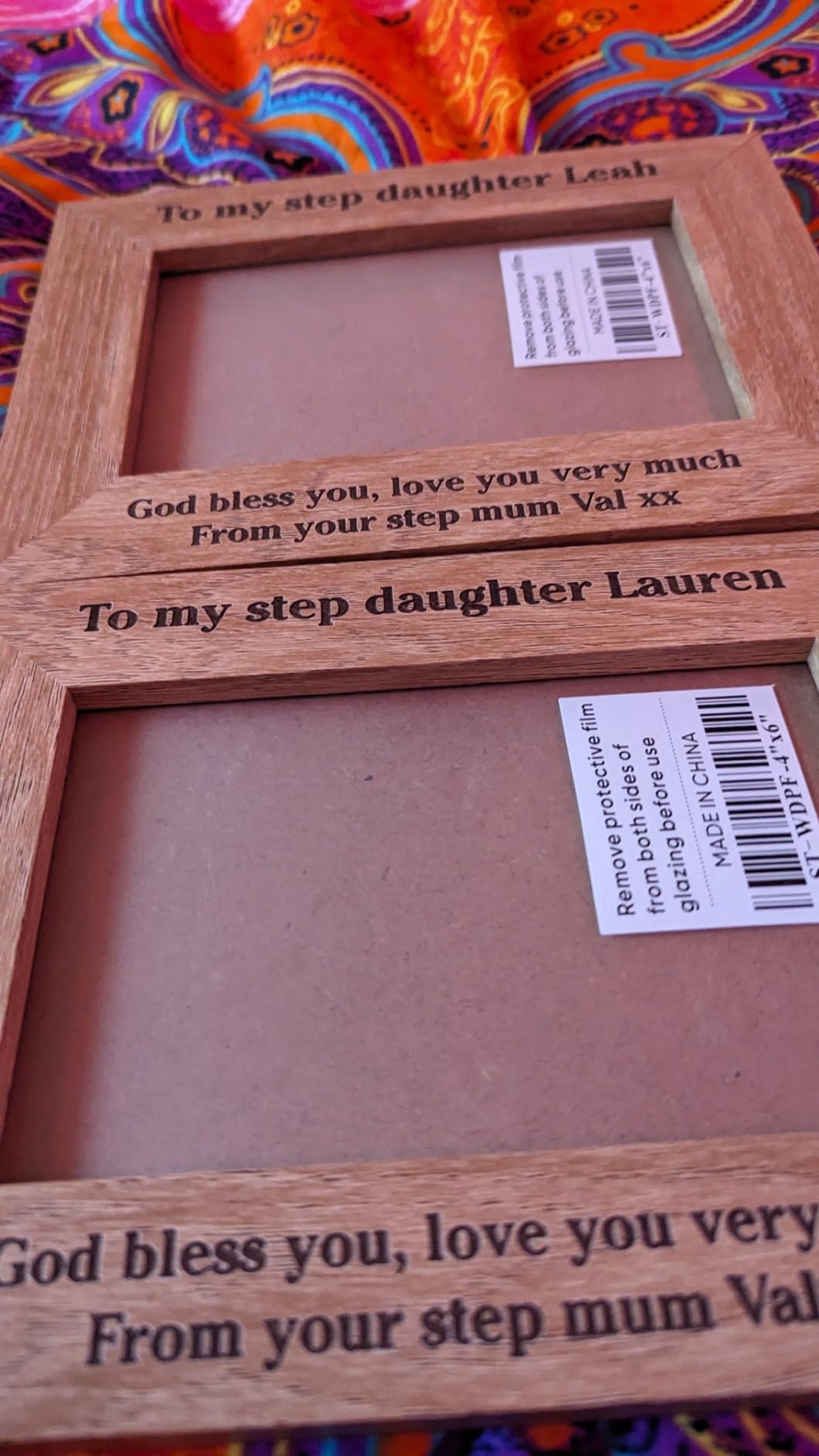 Personalised Picture Frames Photo Frame 6x4 Engraved Wooden Picture ...