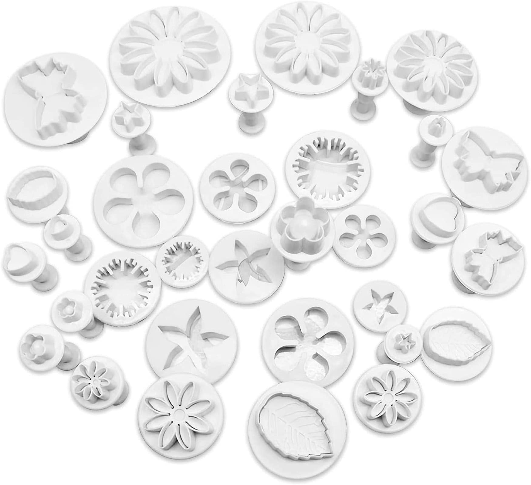 L-FENG-UK 3Pcs Heart-Shape Fondant Cutters for Cake Decorating, Cake ...