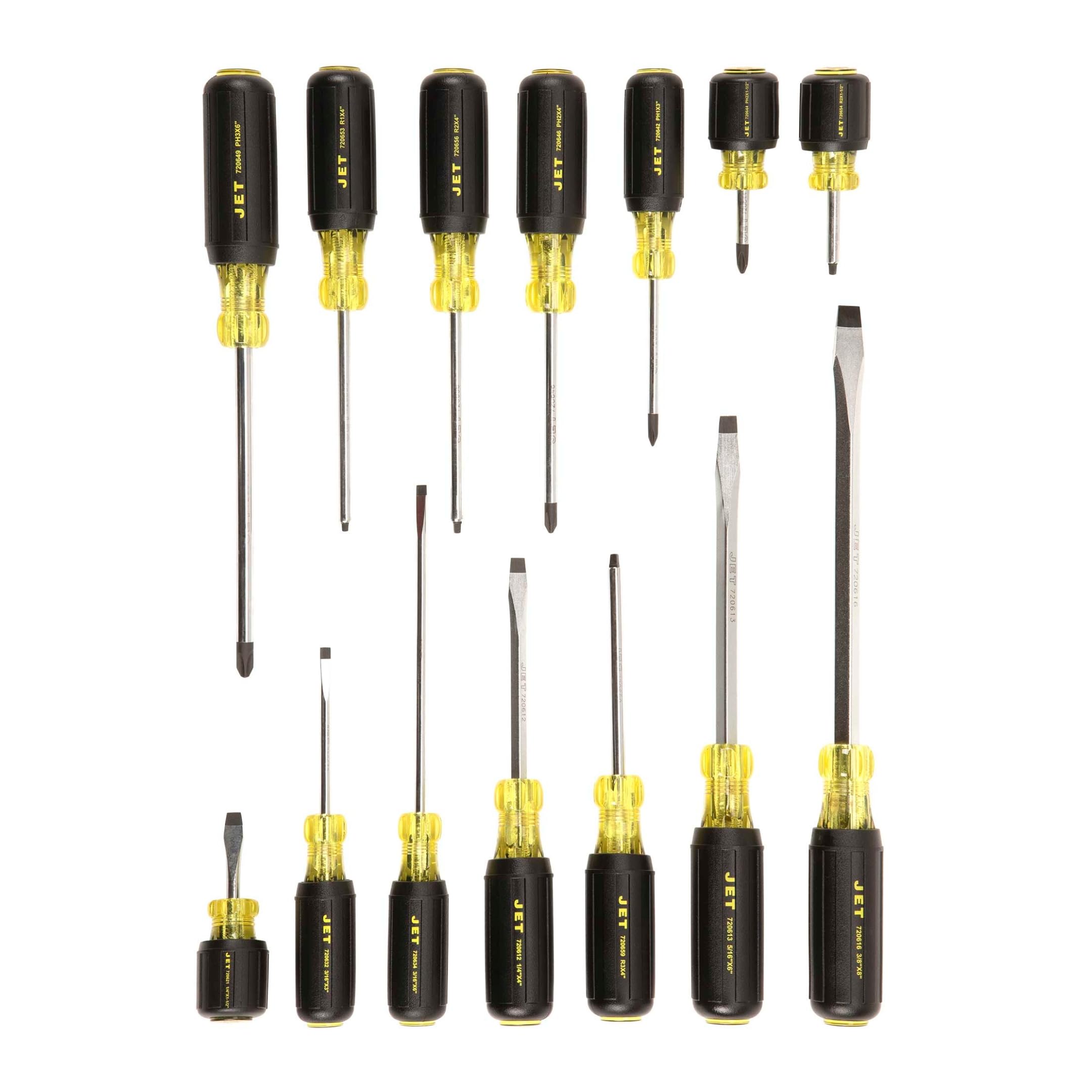 JET Screwdriver Set - Cushion Grip Handles- 14 Pieces : Amazon.ca ...