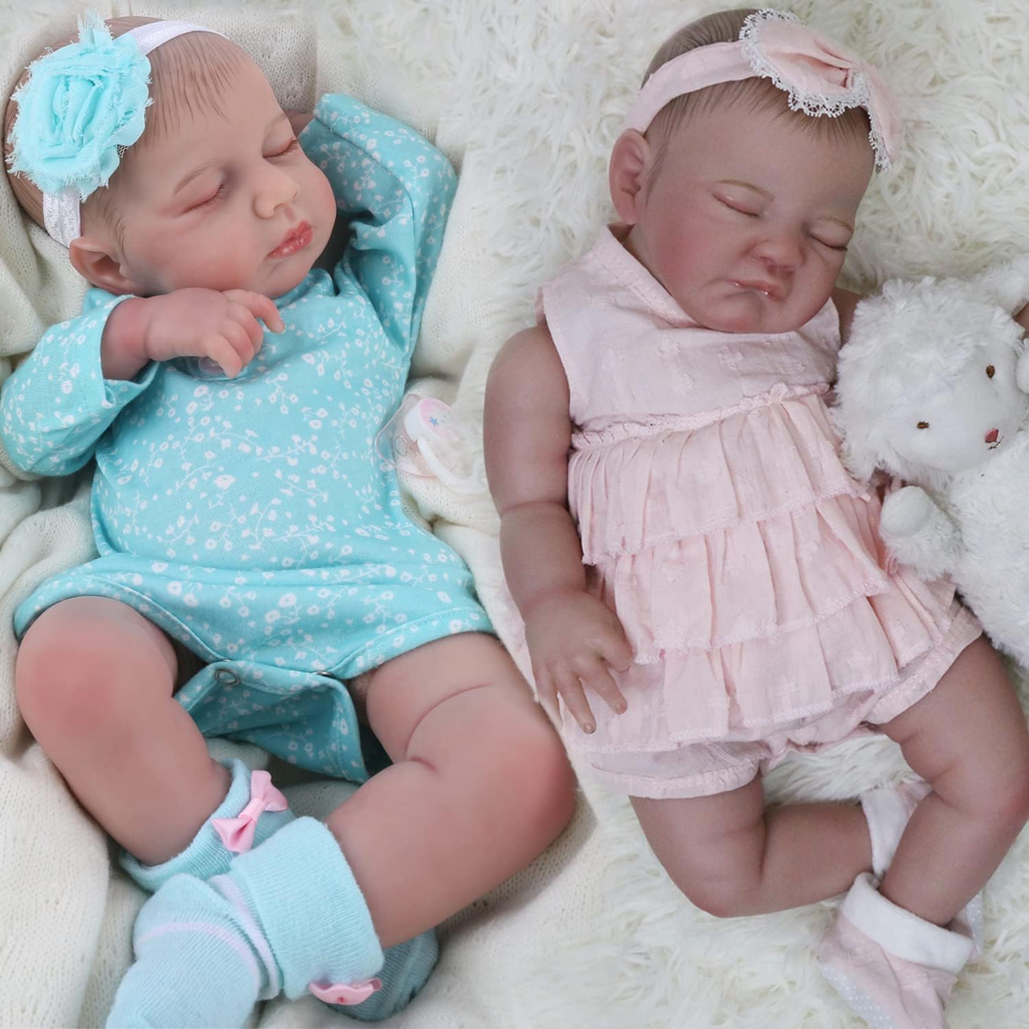 Amazon.com: WOOROY Bundle of Lifelike Reborn Baby Dolls 20'' Loulou ...