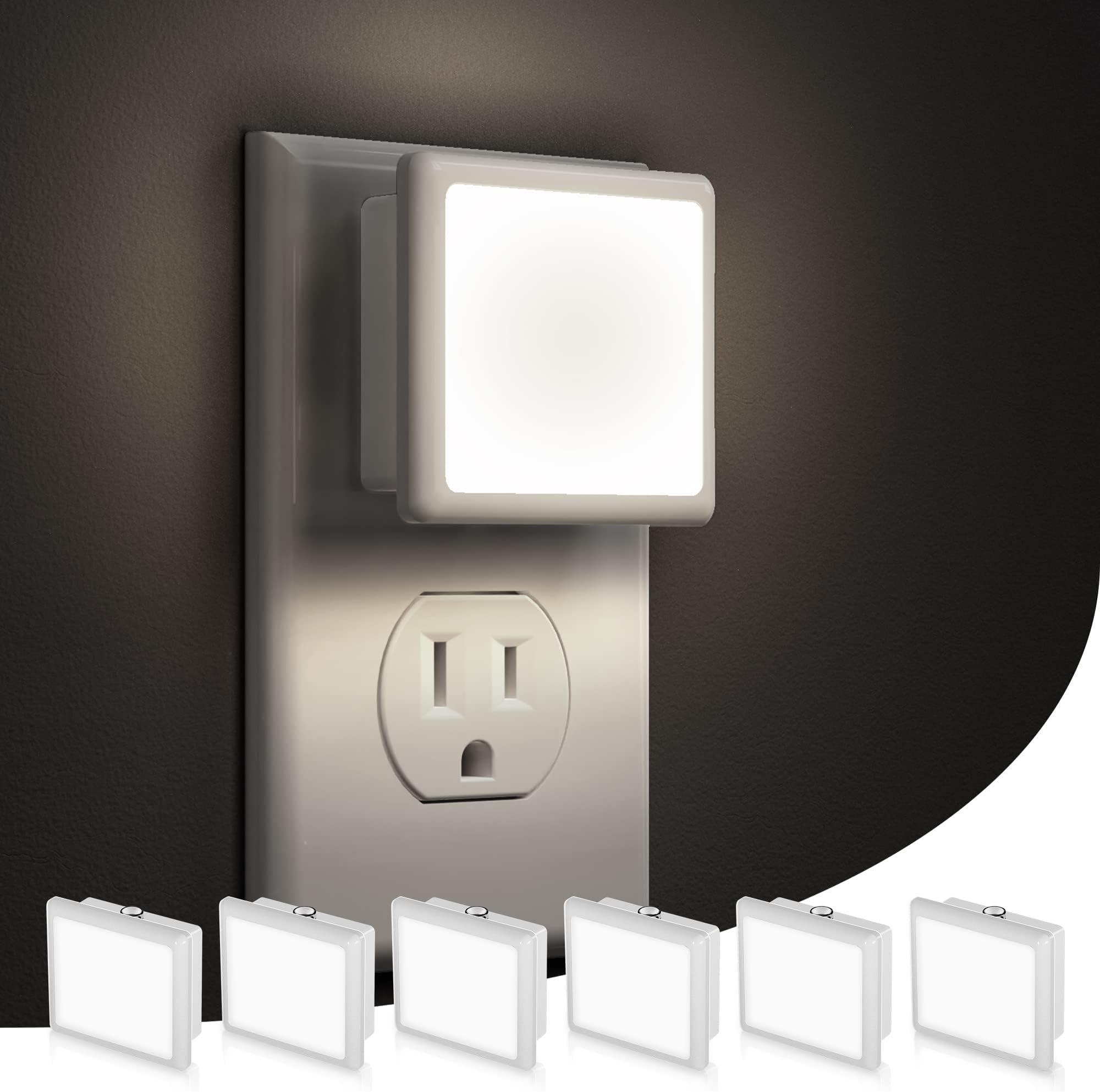 L LOHAS LED Night Lights Plug into Wall, [6-Pack] Plug in Night Light ...