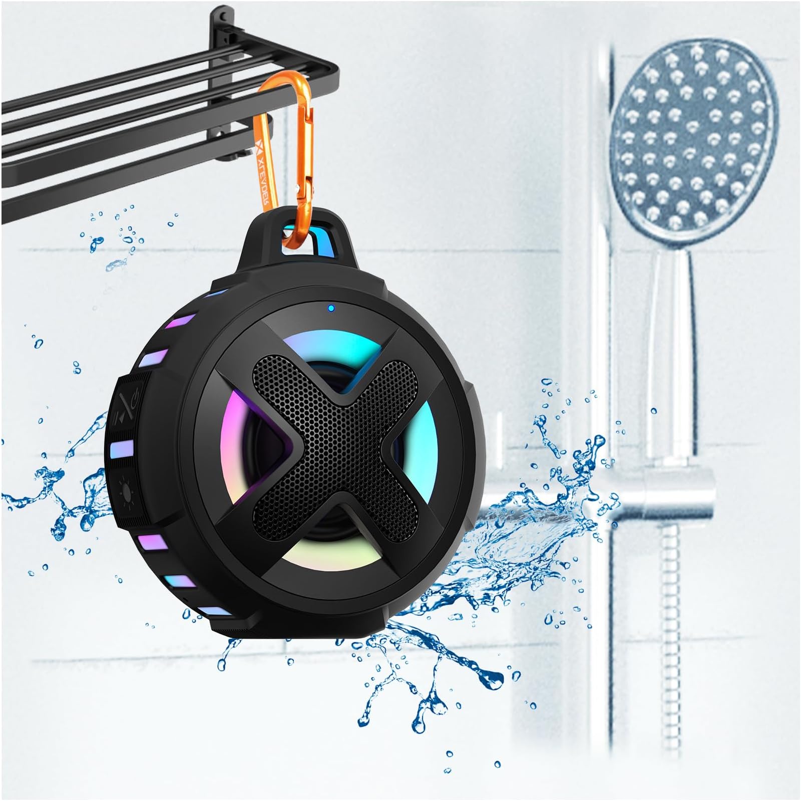 Amazon.com: iFox Portable Bluetooth Shower Speaker, IPX7 Waterproof ...
