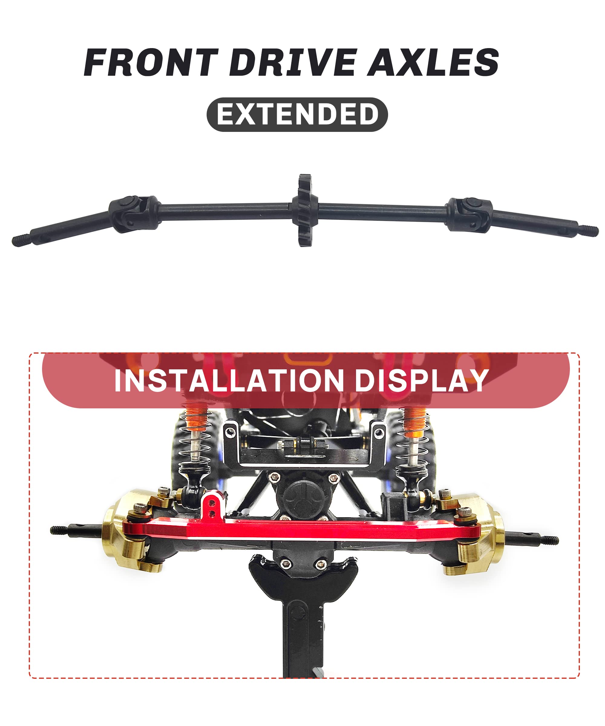 Snapklik.com : HOPLEX RC Steel Front Axle Drive Shaft CVD Front Axle ...