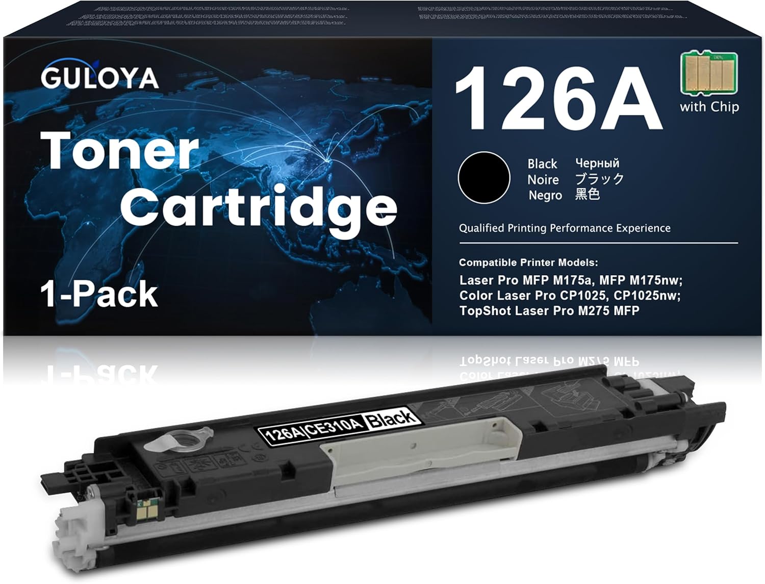 Amazon.com: (New Chip) 126A Black Toner Cartridge 1-Pack, 126A CE310A ...