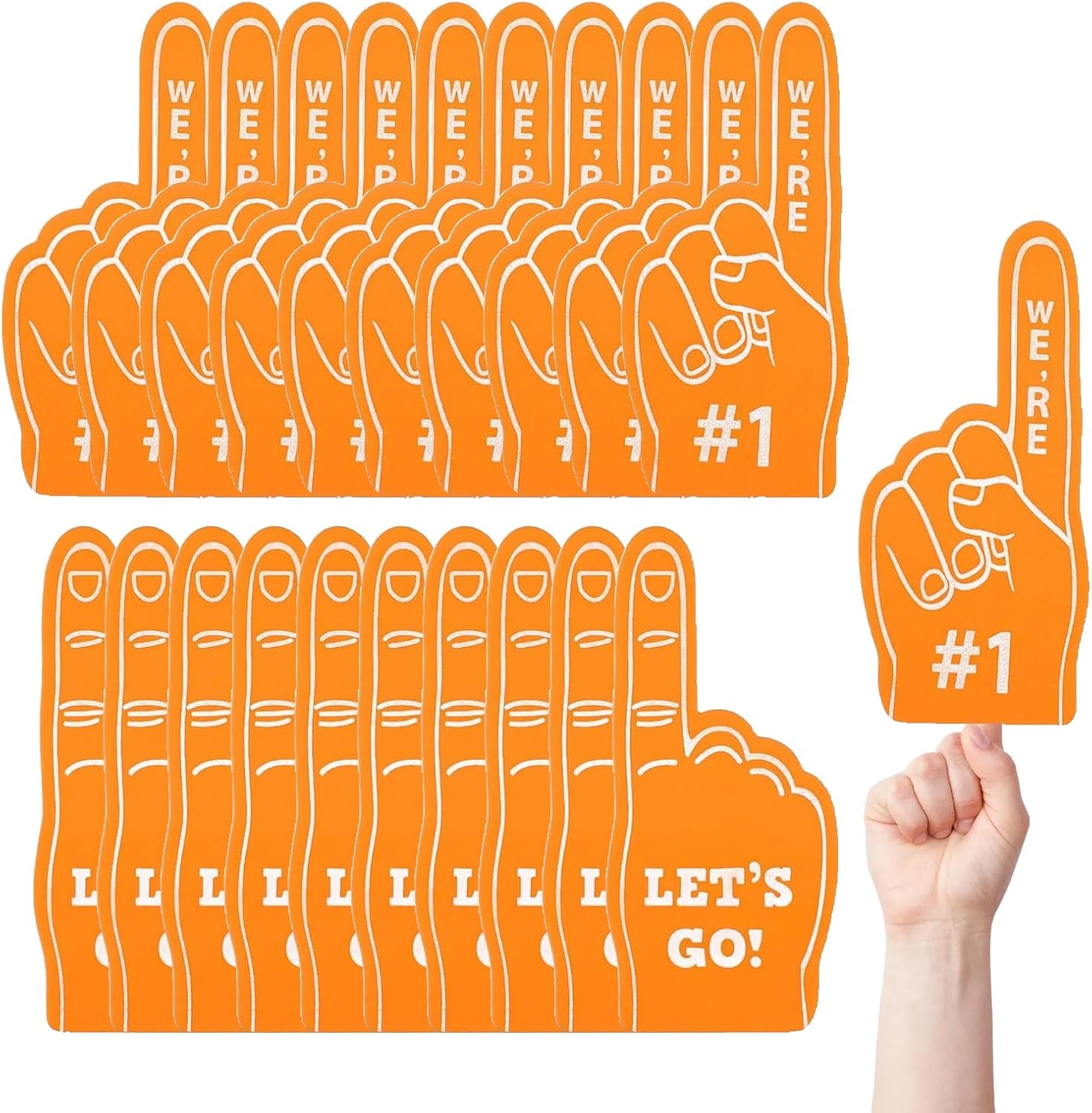 Amazon.com: Cansybil 20 Pcs Mini Foam Fingers, We're Number 1 Finger ...