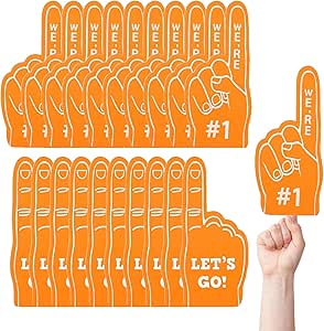 Amazon.com: Cansybil 20 Pcs Mini Foam Fingers, We're Number 1 Finger ...