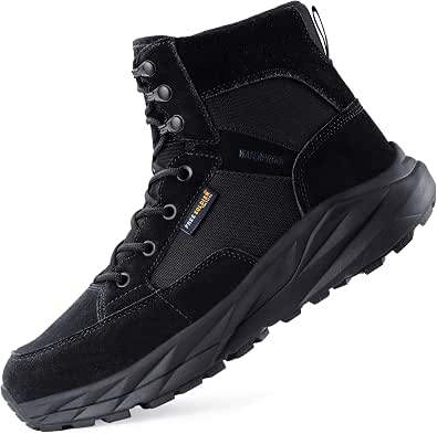 FREE SOLDIER Men's Durable Work Boots 6 Inches Lightweight Waterproof ...