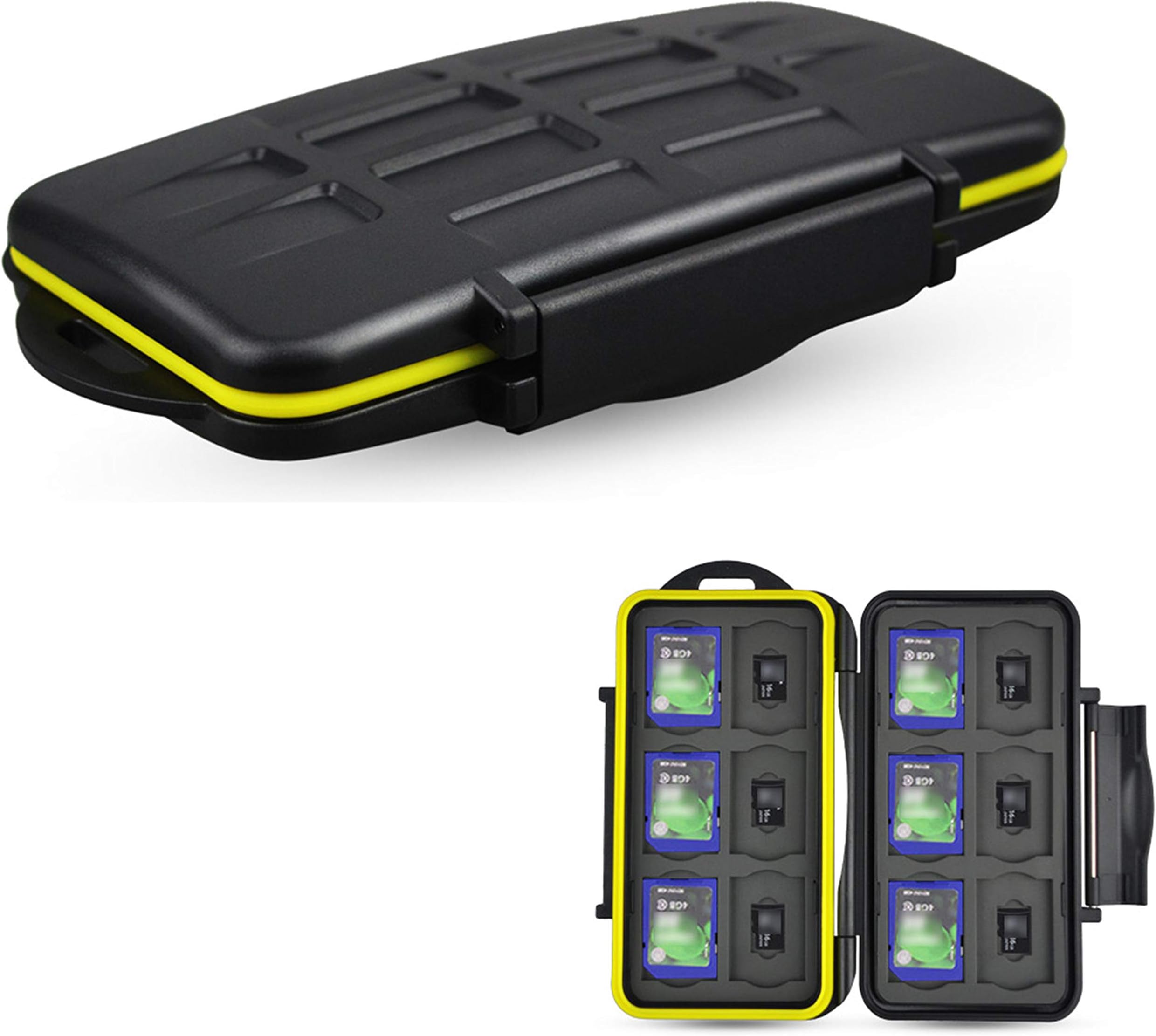 JJC Deluxe 24 Slots Memory Card Case Holder Box Container for SD Micro ...