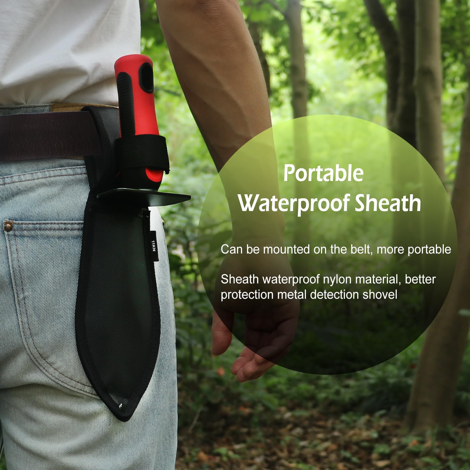 Serrated Edge Digger LRLXE Metal Detector Shovel - Heavy Duty Double ...