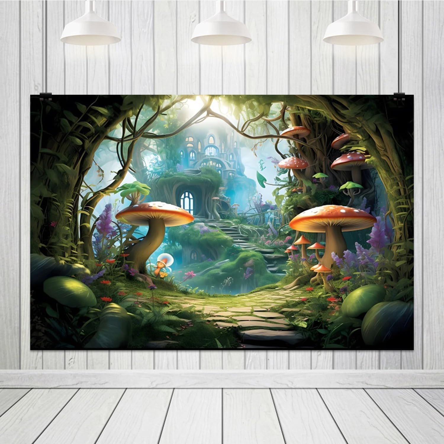 Amazon.com : ZJRBJB 5x3ft Fairy Tale Forest Backdrop Enchanted Forest ...