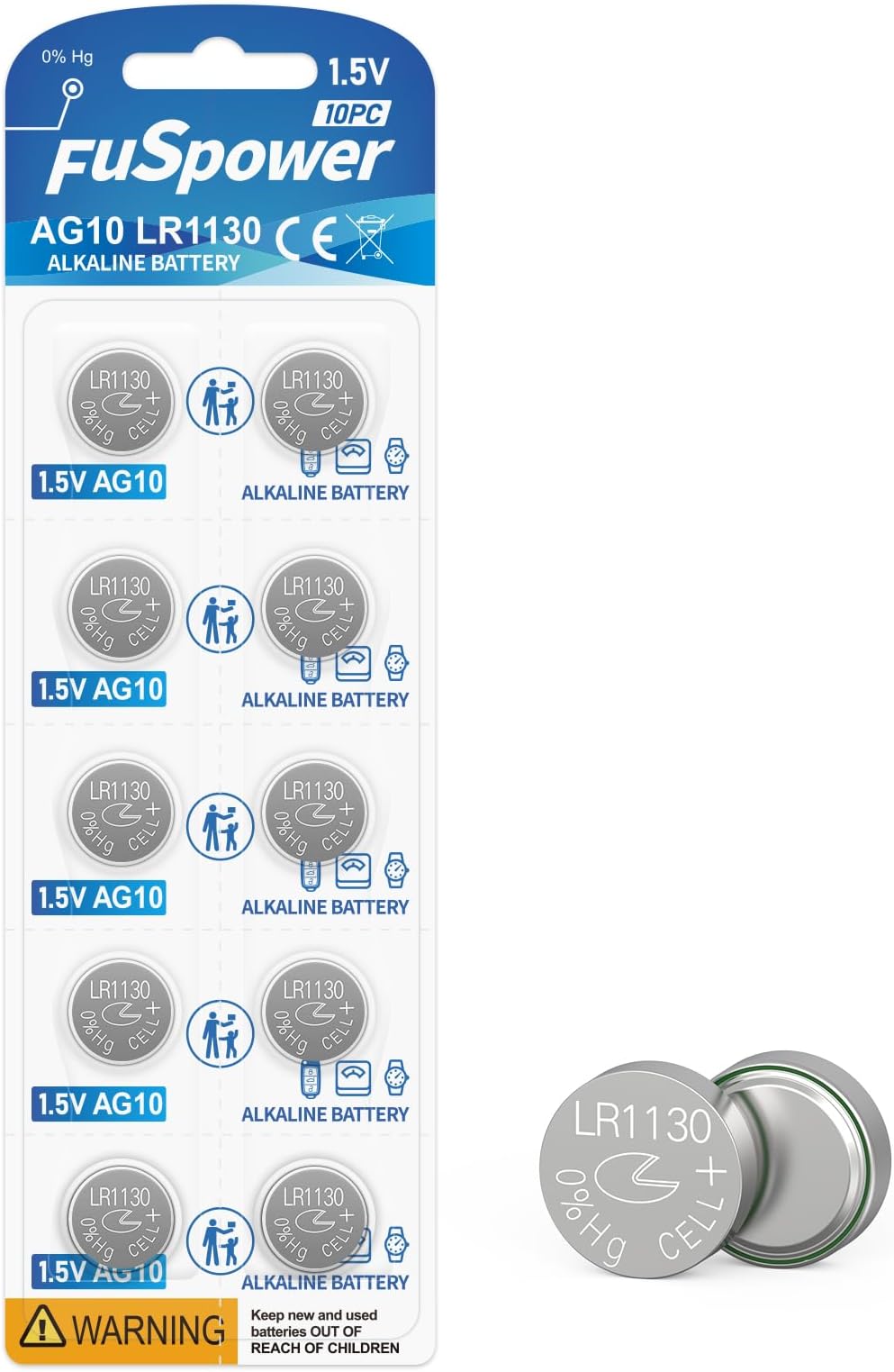 Amazon.com: Renata 390 SR1130SW Batteries - 1.55V Silver Oxide 390 ...