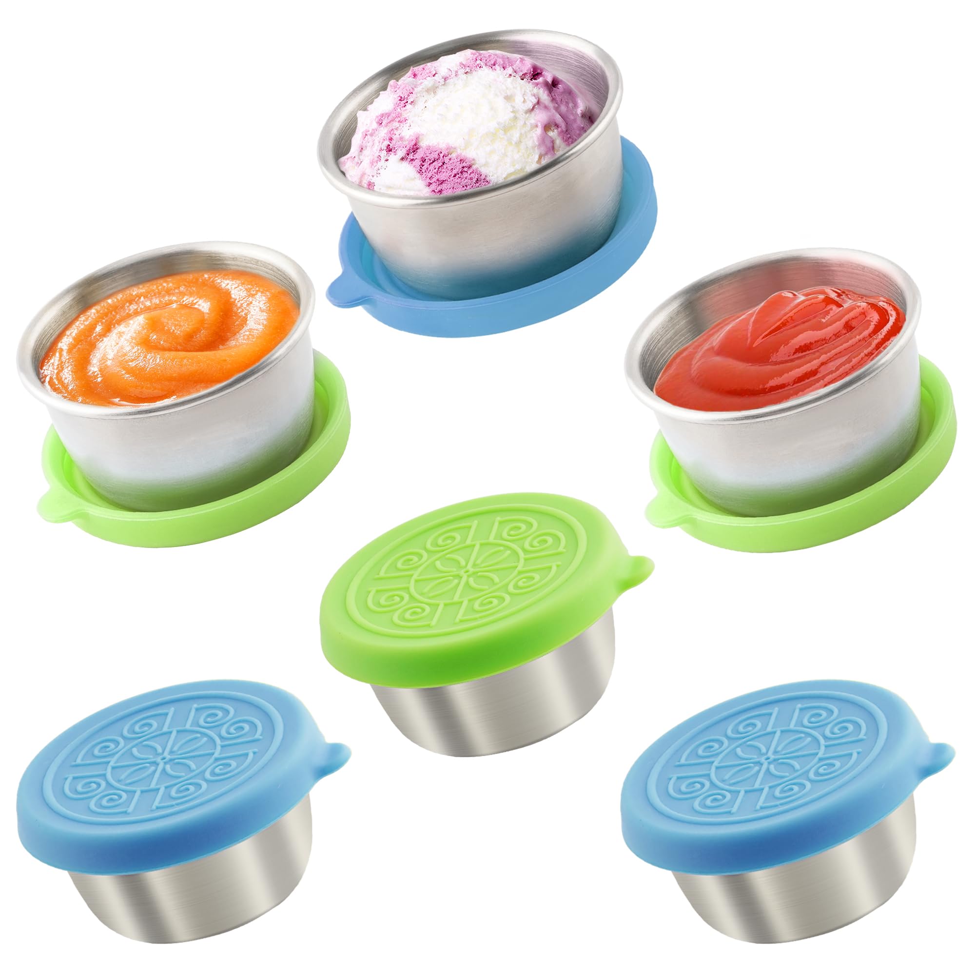 Amazon.com: 6x1.6 Oz Salad Dressing Containers With Lids, Small ...