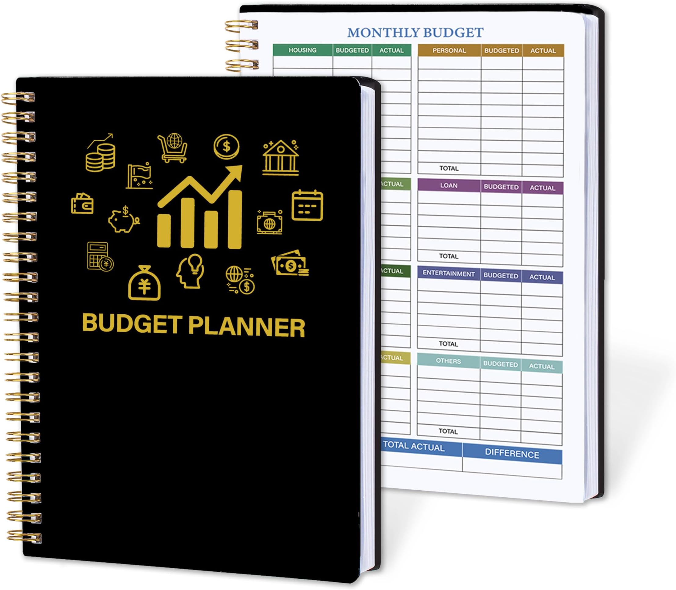 Amazon.com : Budget Planner, Undated Monthly Finance Organizer, Expense ...