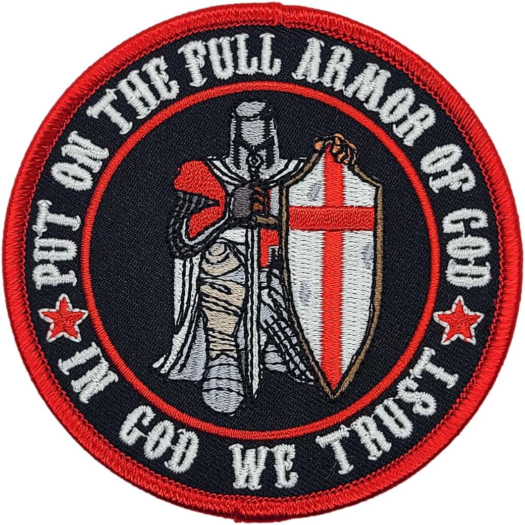 Amazon.com: Put On The Full Armor of God in God We Trust Embroidered ...
