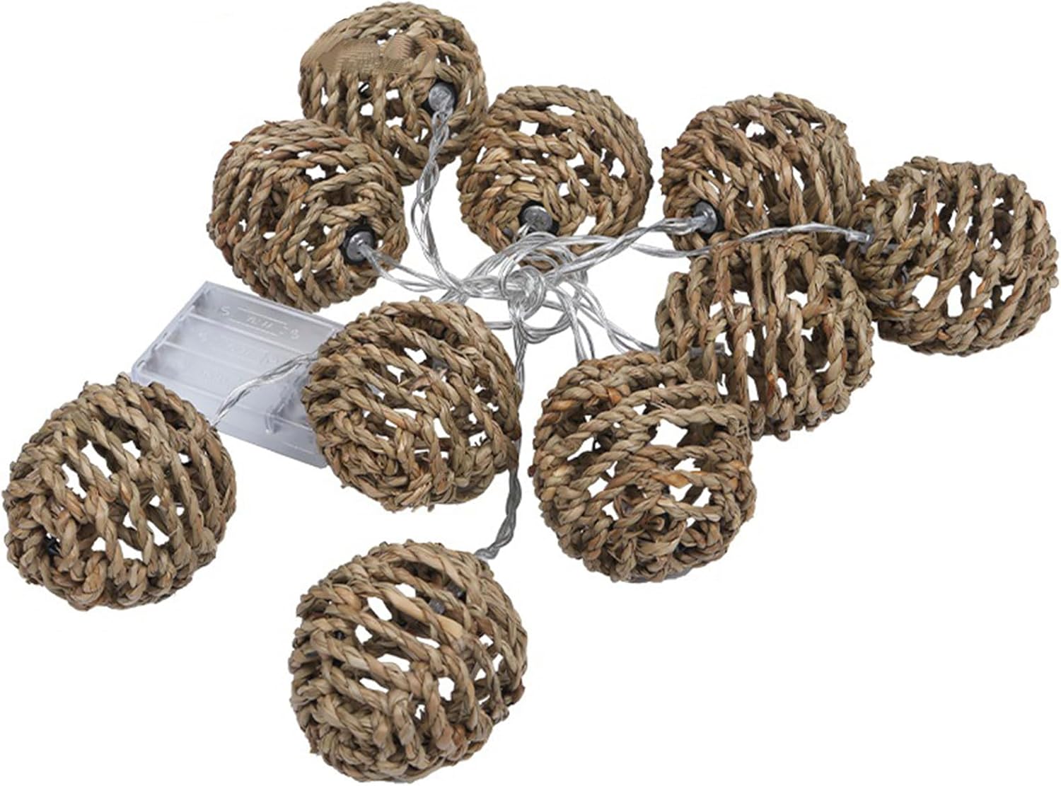 Amazon.com: Rattan Ball String Lights Decorative Lantern String Lights ...