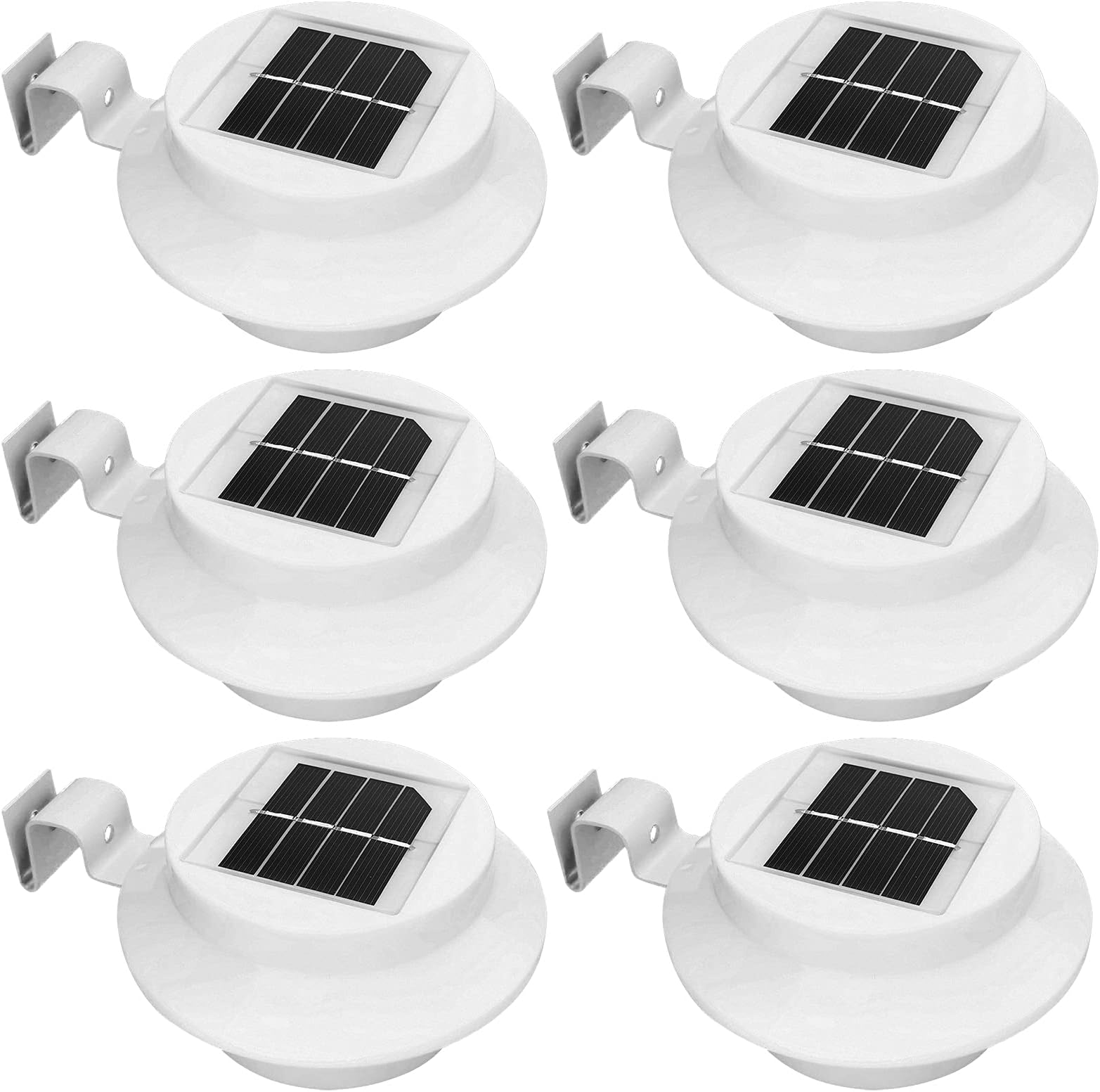 ZABY 6 Pack Deal Outdoor LED Solar Gutter Lights IP55 Waterproof Solar ...