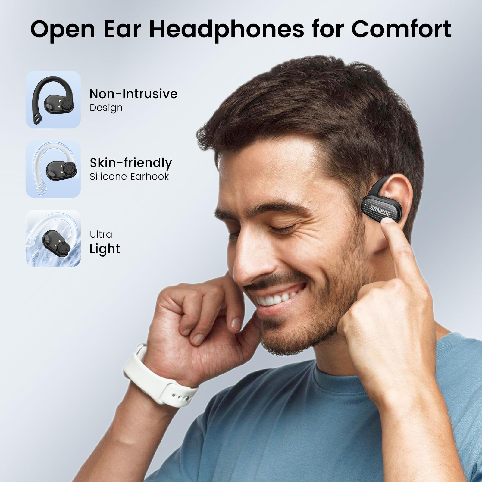 Snapklik.com : Wireless-Earbuds Open-Ear Bone-Conduction 5.4 Version ...